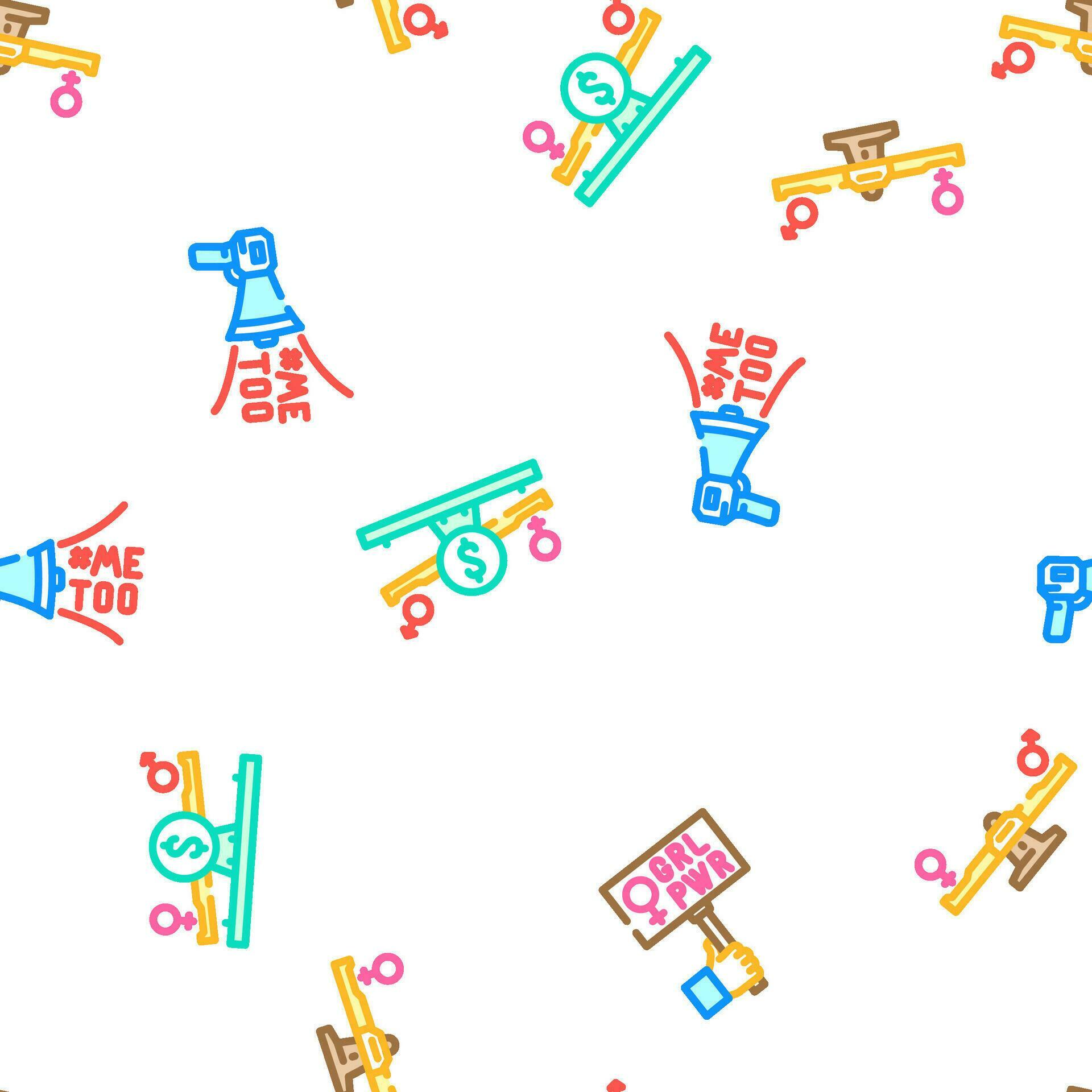 Feminist Female Women Seamless Pattern Vector 32831284 Vector Art At