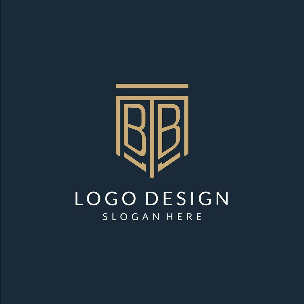 Initial BB shield logo monoline style, modern and luxury monogram logo ... Initial BB shield logo monoline style, modern and luxury monogram logo ...