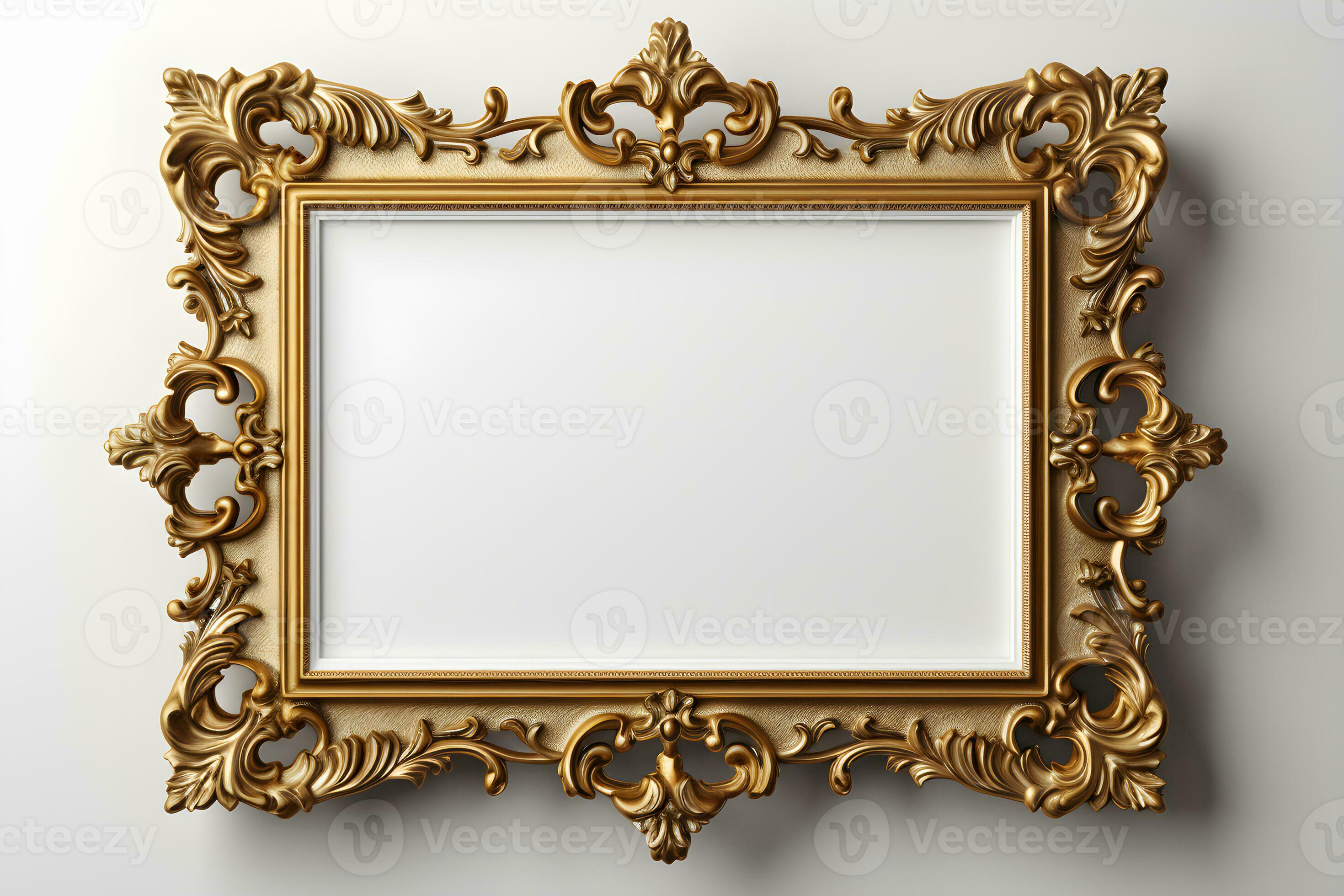 Elegant photo frame isolated on white background. Generative AI ...