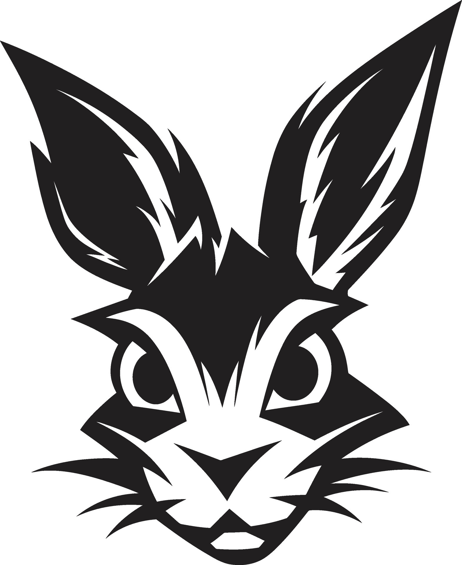 Sleek Rabbit Silhouette Symbol Rabbit Silhouette Geometric Mark ... Sleek Rabbit Silhouette Symbol Rabbit Silhouette Geometric Mark ...