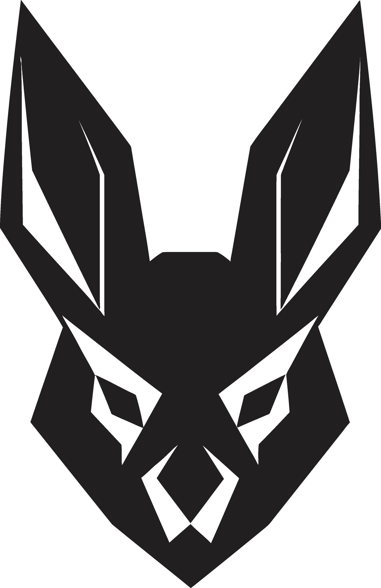 Rabbit Silhouette Mark of Excellence Black Rabbit Symbolic Insignia ... Rabbit Silhouette Mark of Excellence Black Rabbit Symbolic Insignia ...
