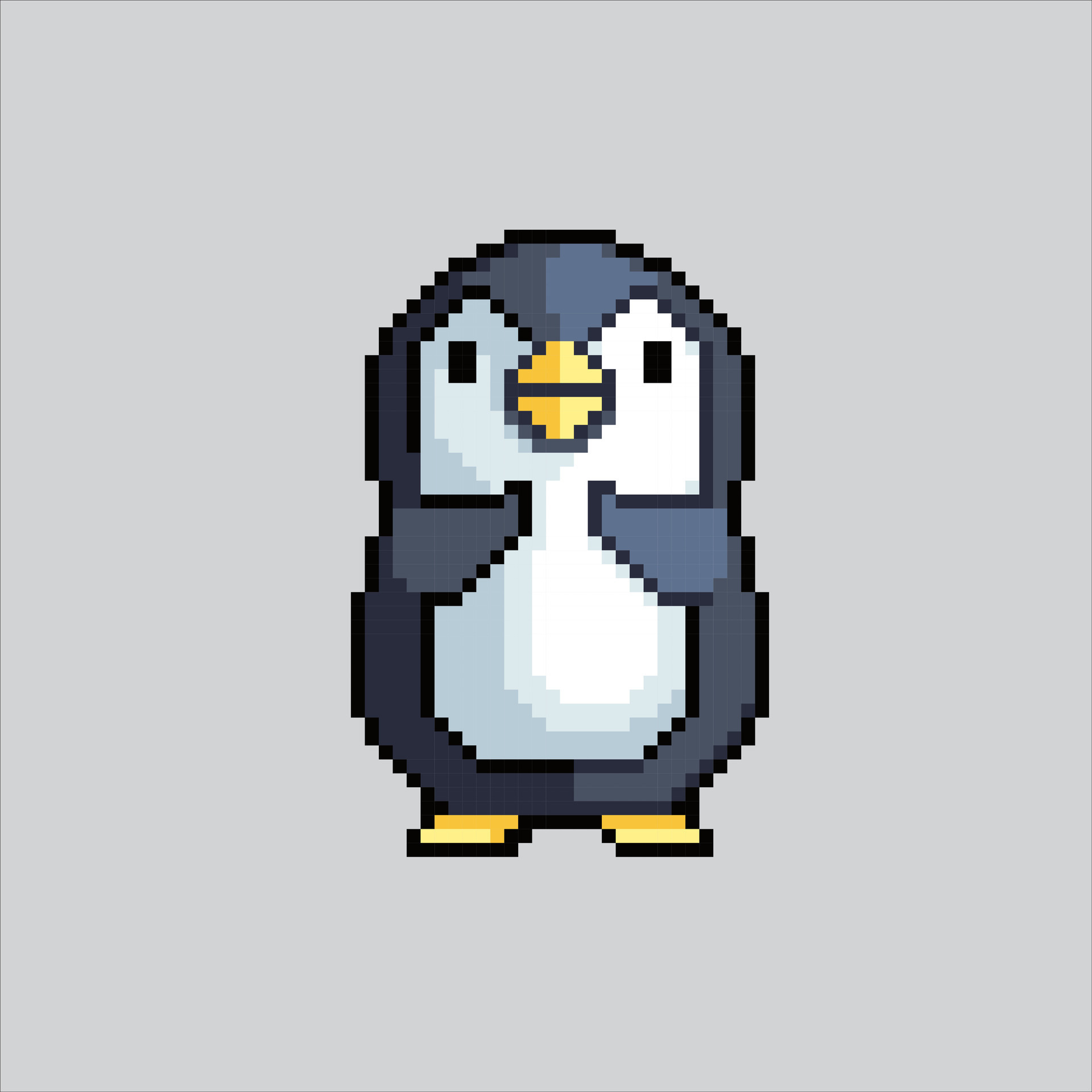 Pixel art illustration penguin. Pixelated cute penguin. cute penguin ...