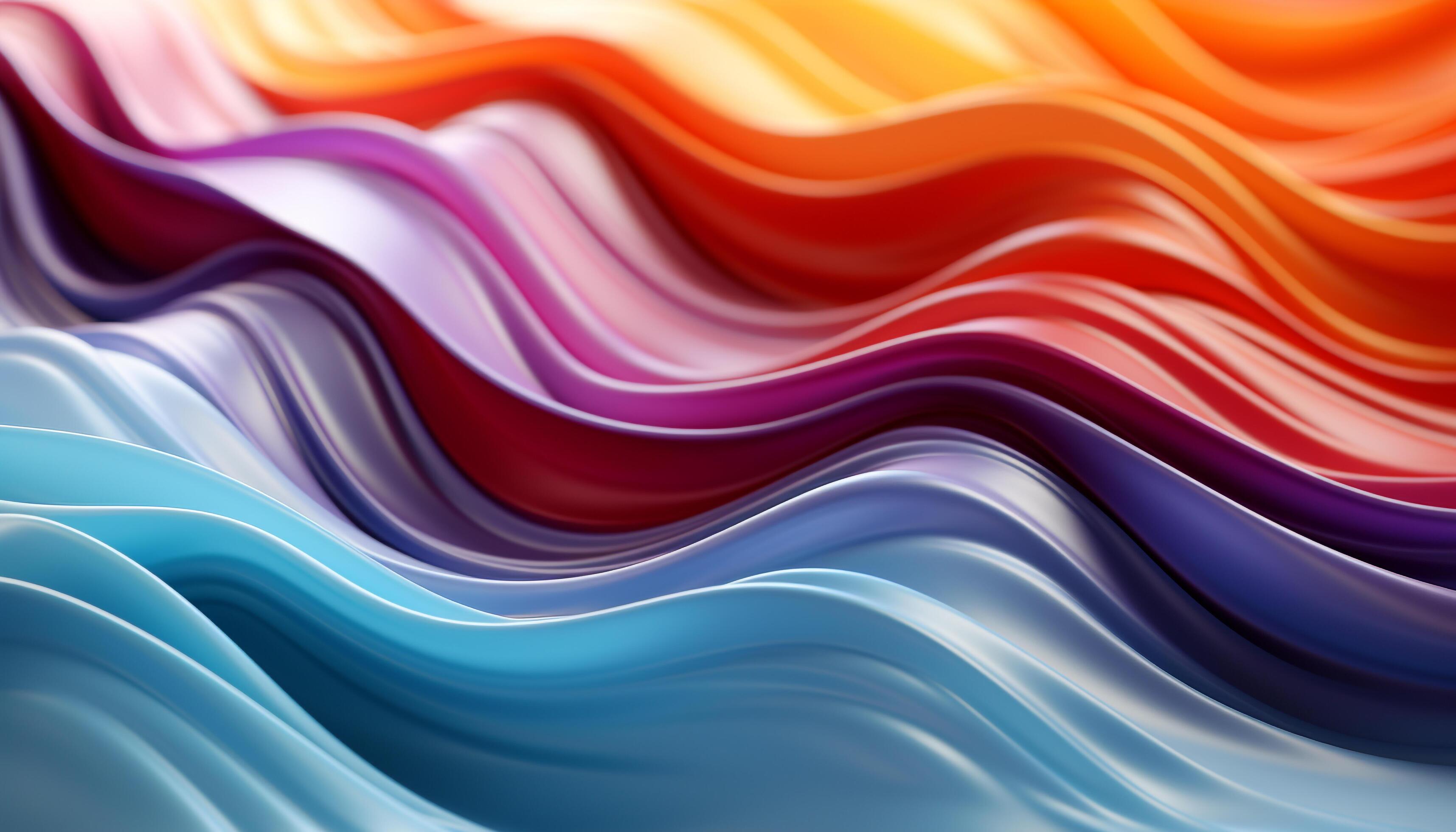 Abstract multi colored backgrounds with flowing wave pattern and vibrant colors generated by AI ...