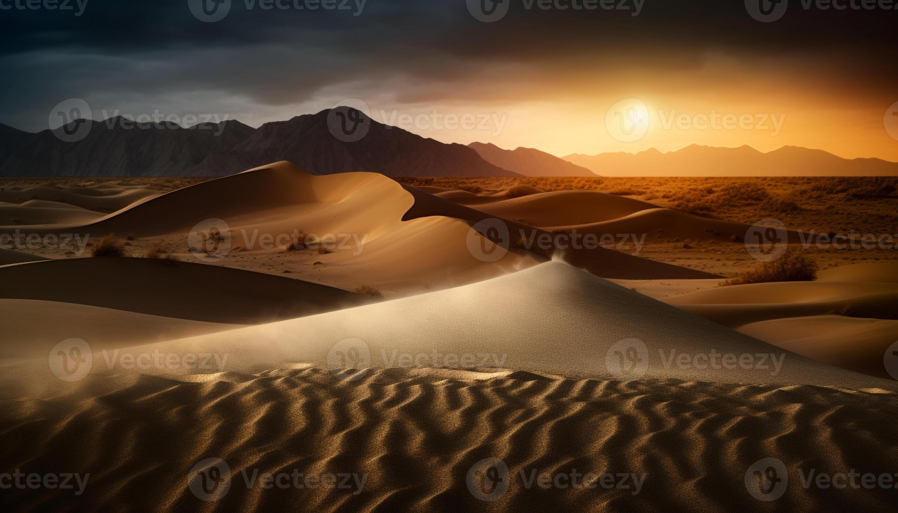 Sand Dune Landscape Nature Dry Outdoors Heat Temperature Sunset