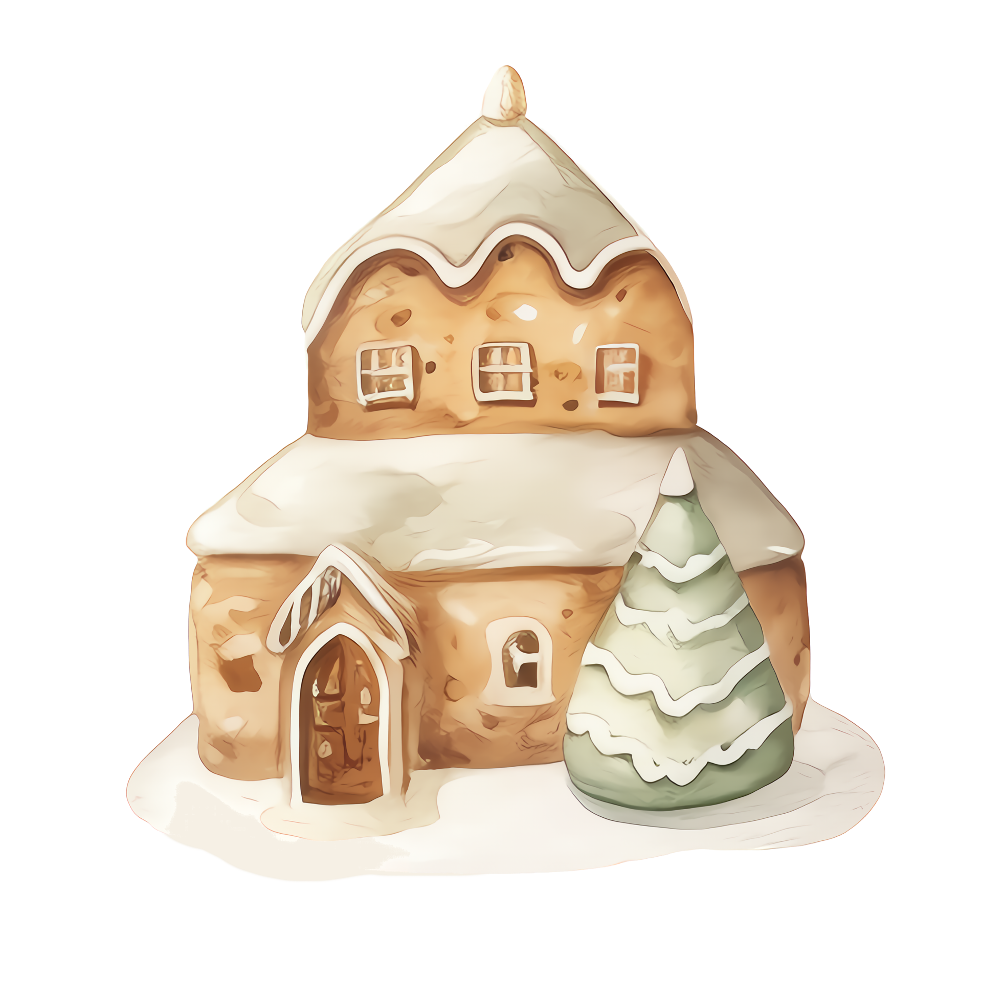 Watercolor Christmas gingerbreads Clipart, Christmas Watercolor ...