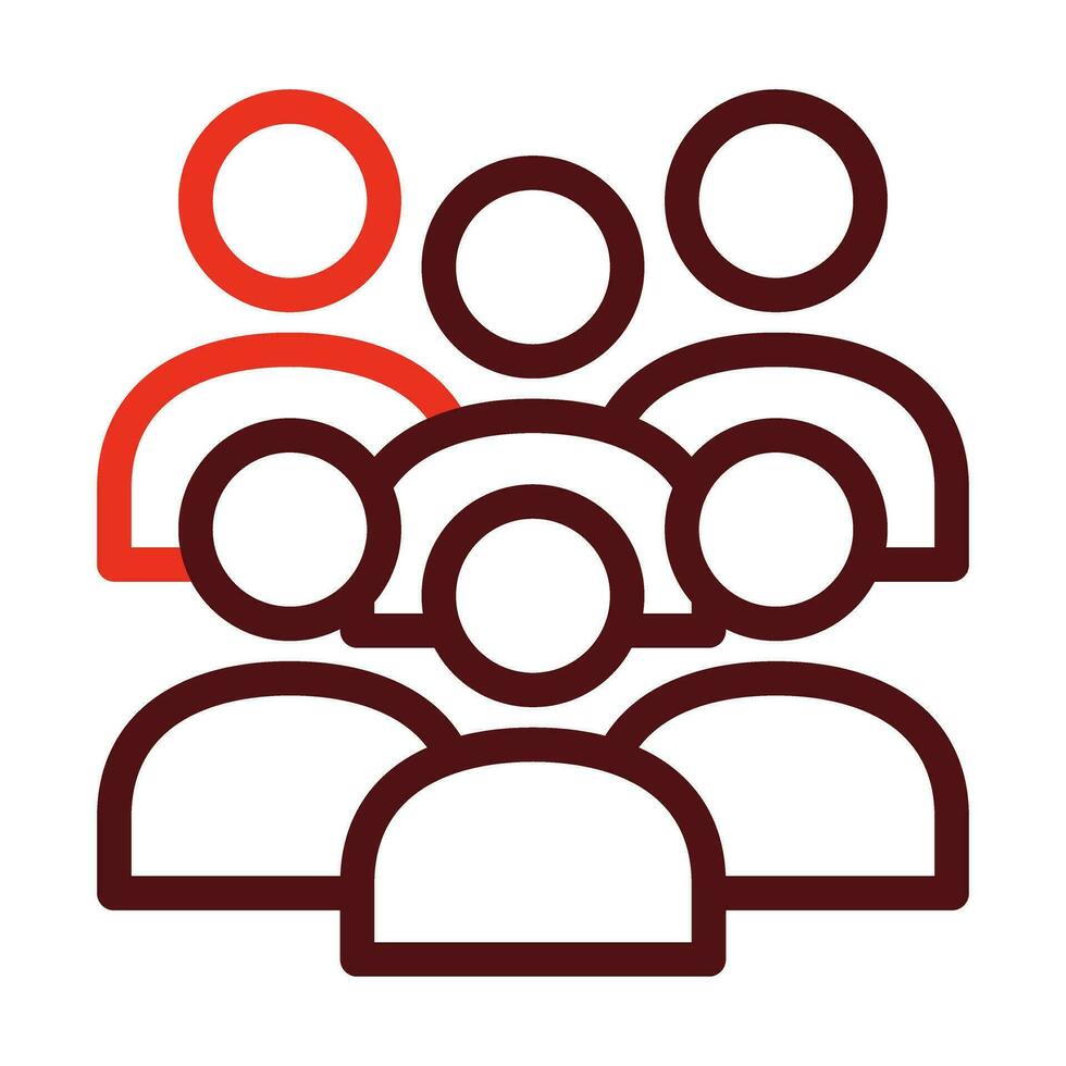 People Vector Thick Line Two Color Icons For Personal And Commercial ...