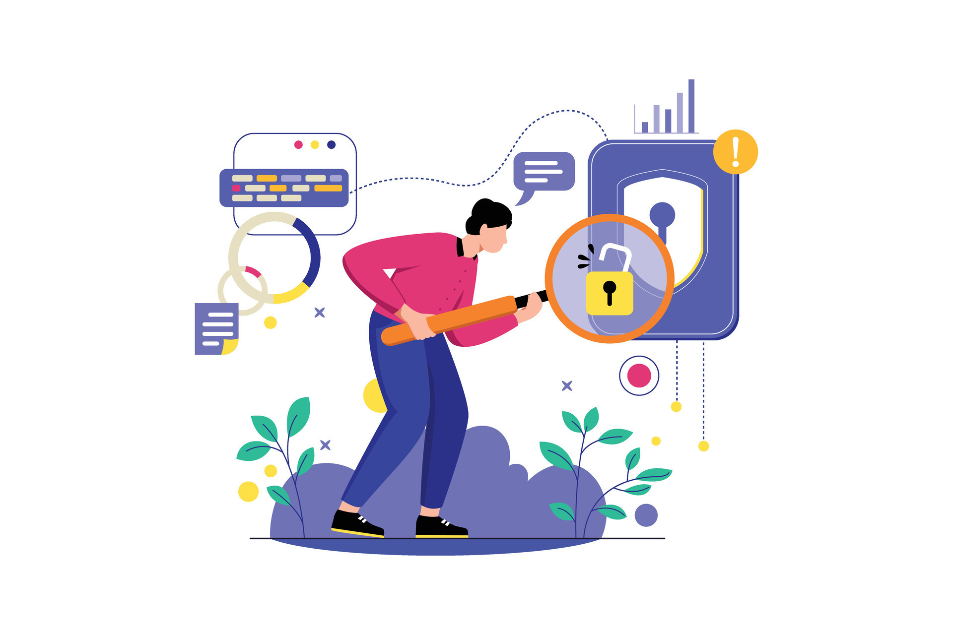 Find System Security Errors Flat Vector 32856786 Vector Art At Vecteezy 2081