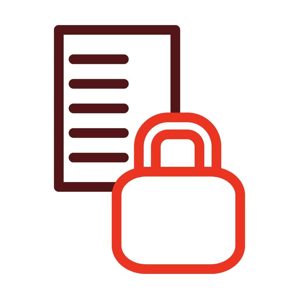 Encryption Vector Thick Line Two Color Icons For Personal And ...