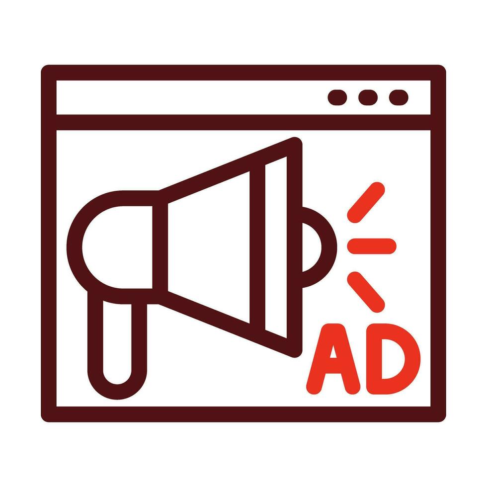 Ads Vector Thick Line Two Color Icons For Personal And Commercial Use ...