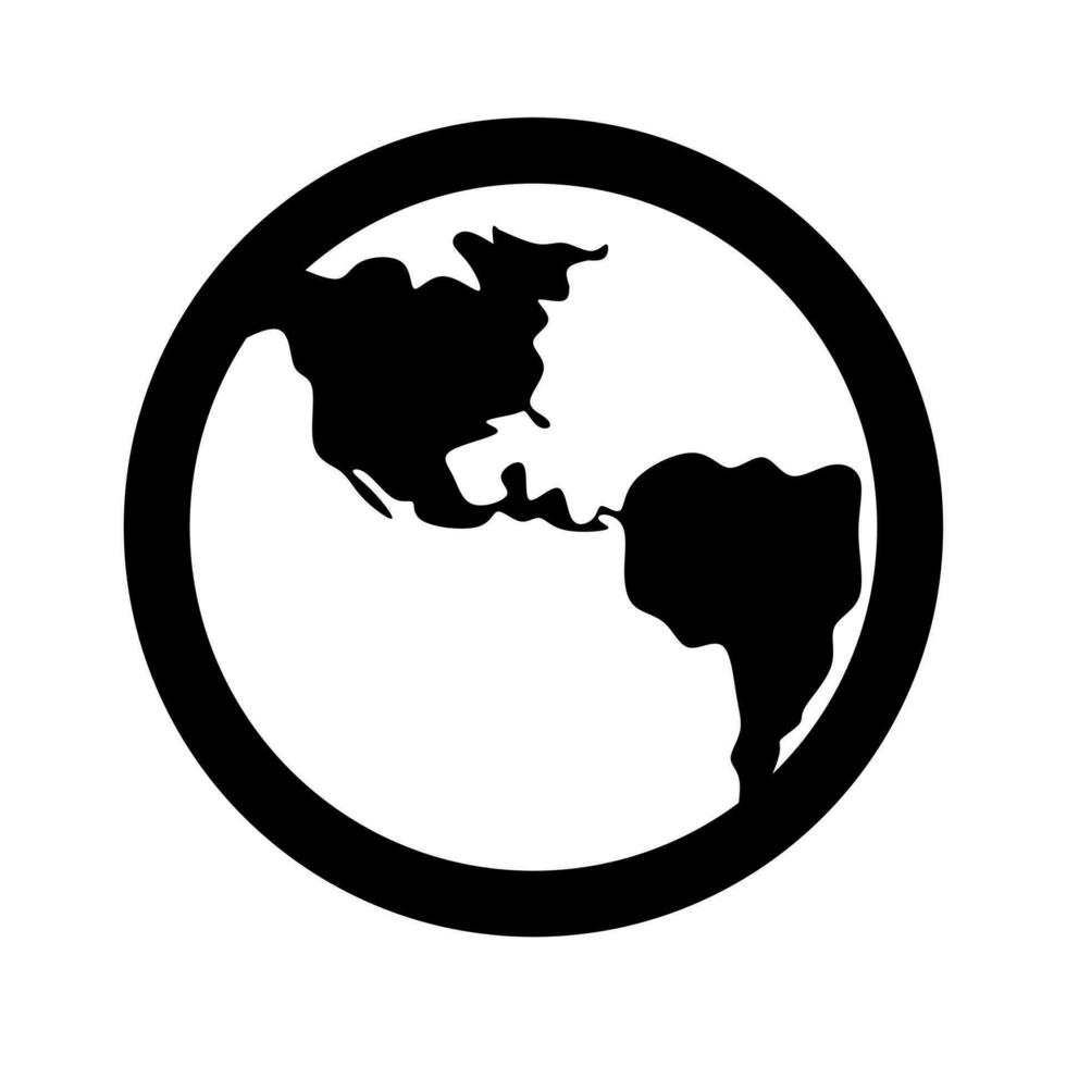 Simple earth globe icon. 32865472 Vector Art at Vecteezy