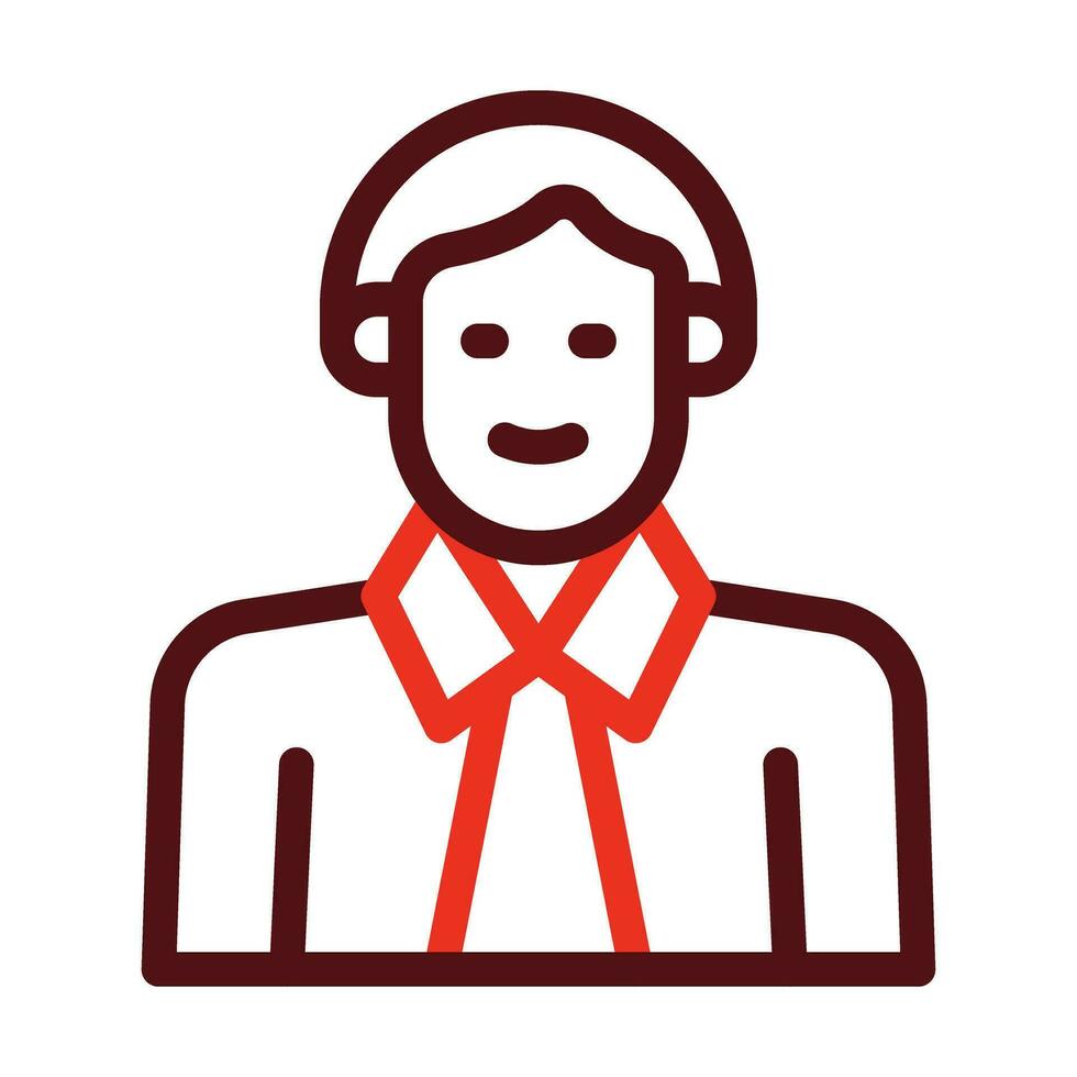 Teacher Vector Thick Line Two Color Icons For Personal And Commercial ...