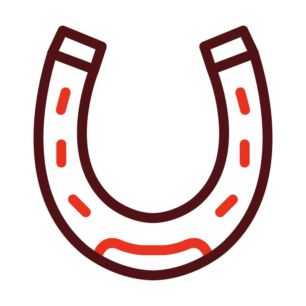 Horseshoe Vector Thick Line Two Color Icons For Personal And Commercial ...