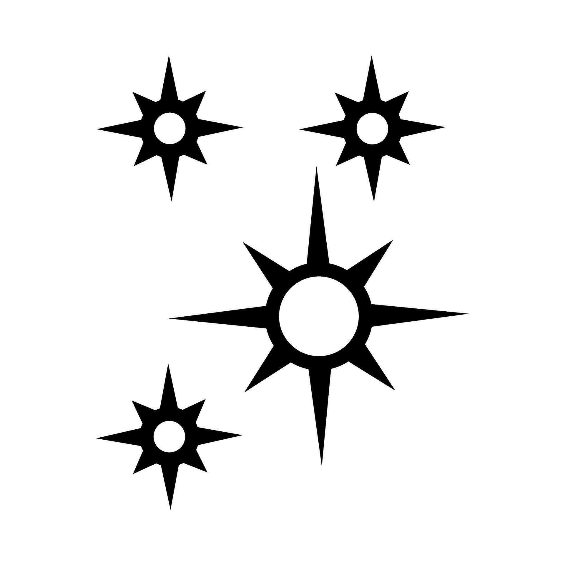 Sparkles icon vector. Twinkling stars illustration sign. Shining burst symbol. Star logo ...