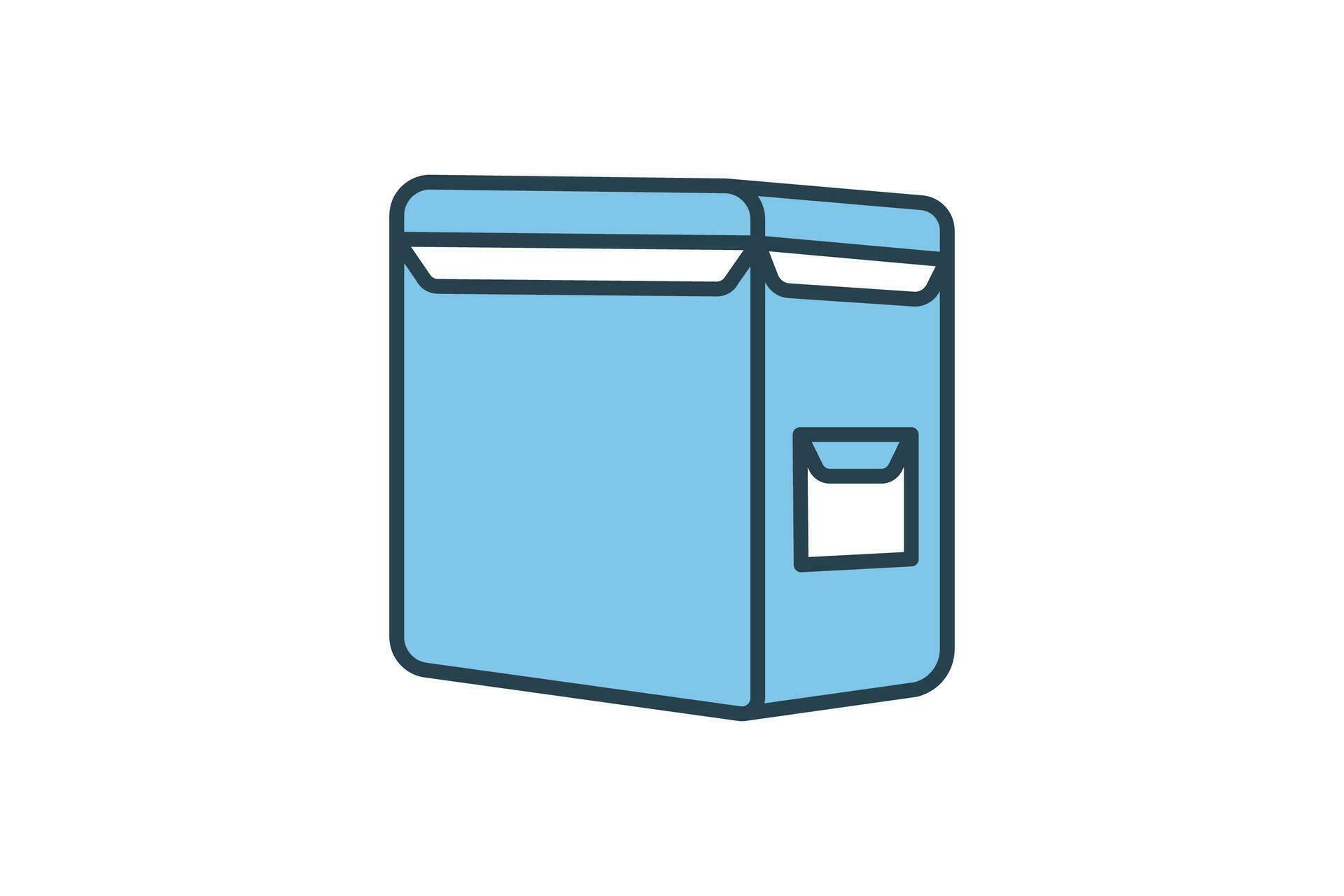 Bag Delivery. Icon related to Delivery. Suitable for web site design, app, user interfaces. Flat ...