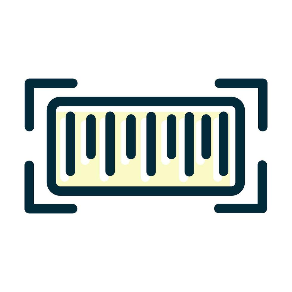 Barcode Vector Thick Line Filled Dark Colors Icons For Personal And ...