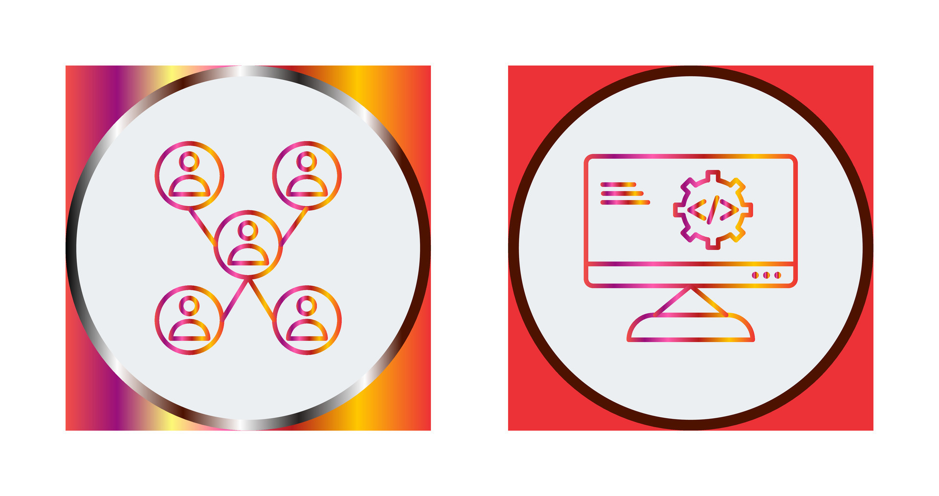 Company Network and Code Optimization Icon 32878537 Vector Art at Vecteezy