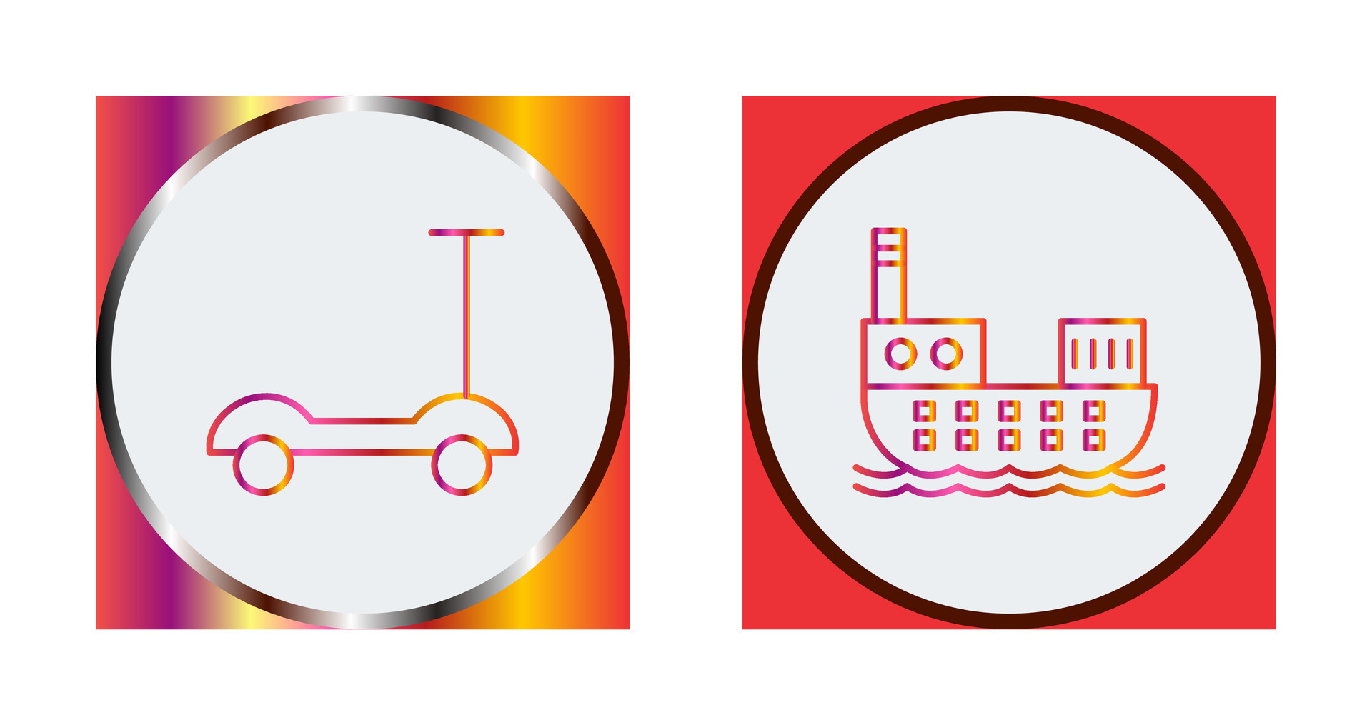 Scootie and Cargo Ship Icon 32879097 Vector Art at Vecteezy