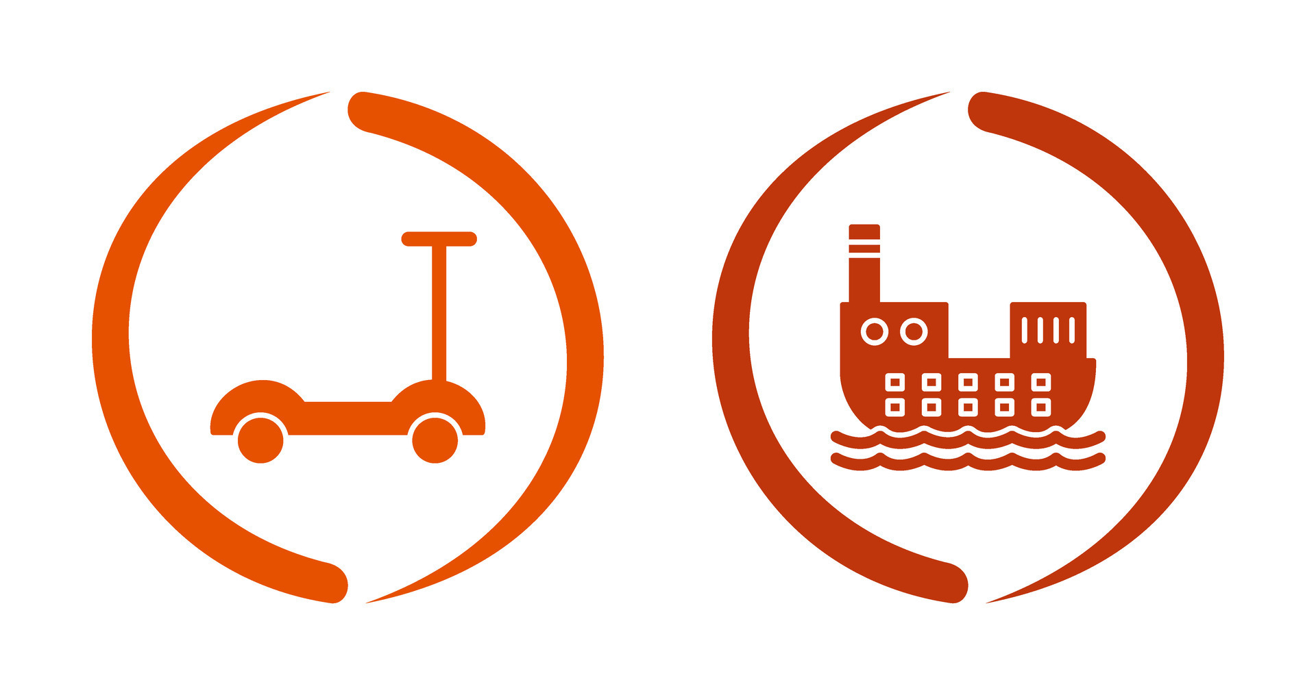 Scootie and Cargo Ship Icon 32882535 Vector Art at Vecteezy