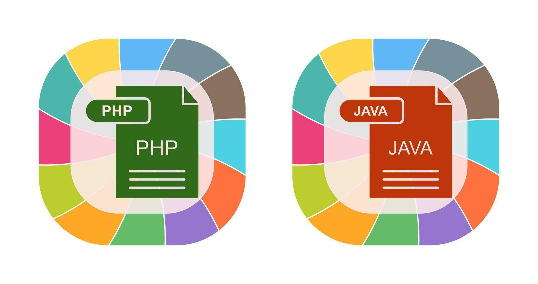 PHP and Java Icon 32882873 Vector Art at Vecteezy
