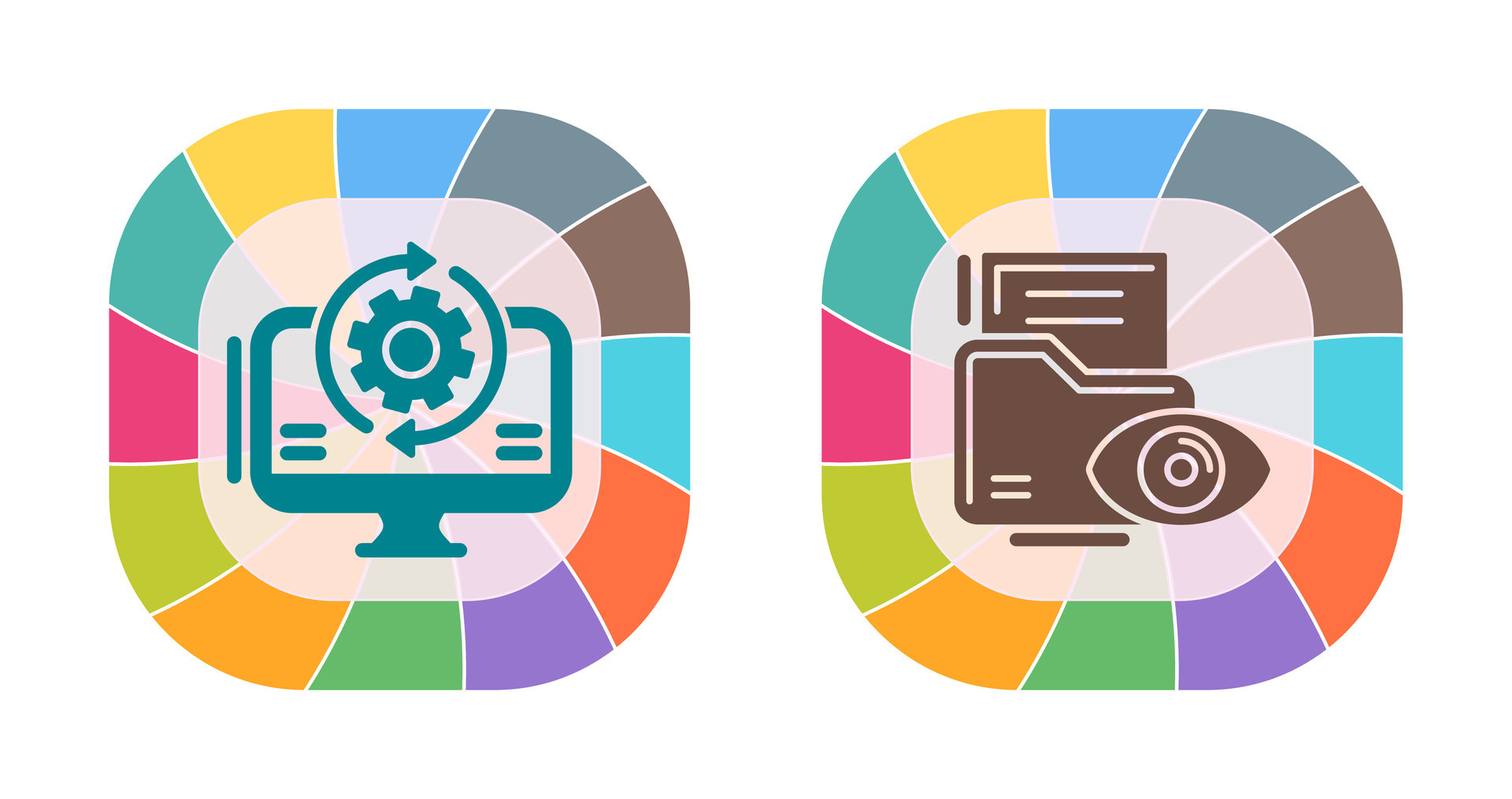 Synchronization And Data Visualization Icon 32887614 Vector Art At Vecteezy