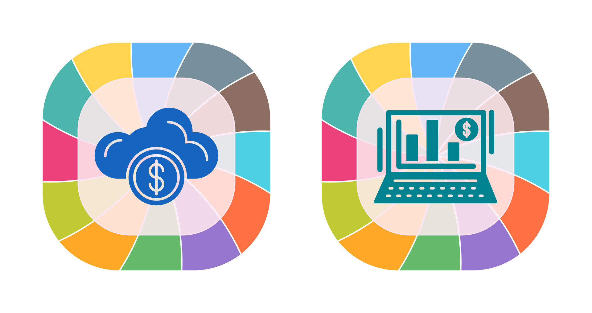 Cloud Computing and Bar Chart Icon 32887722 Vector Art at Vecteezy