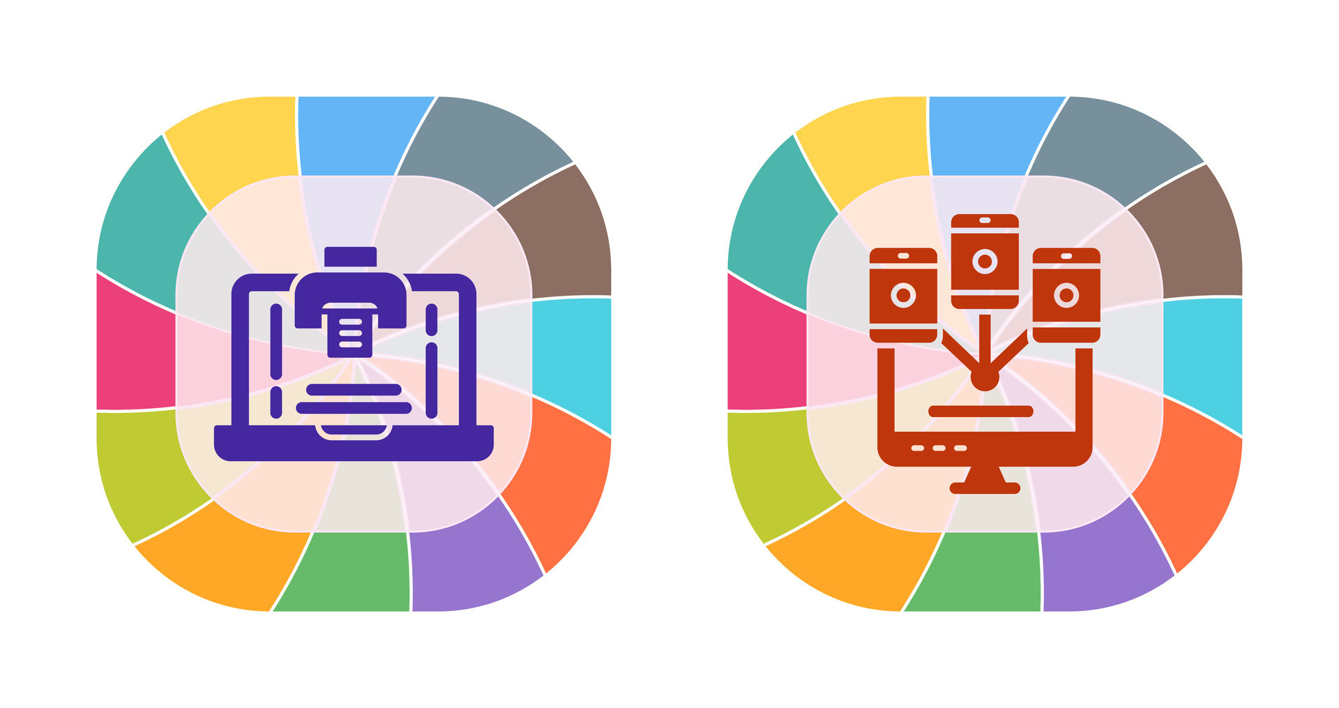 Print and Computer Icon 32896101 Vector Art at Vecteezy