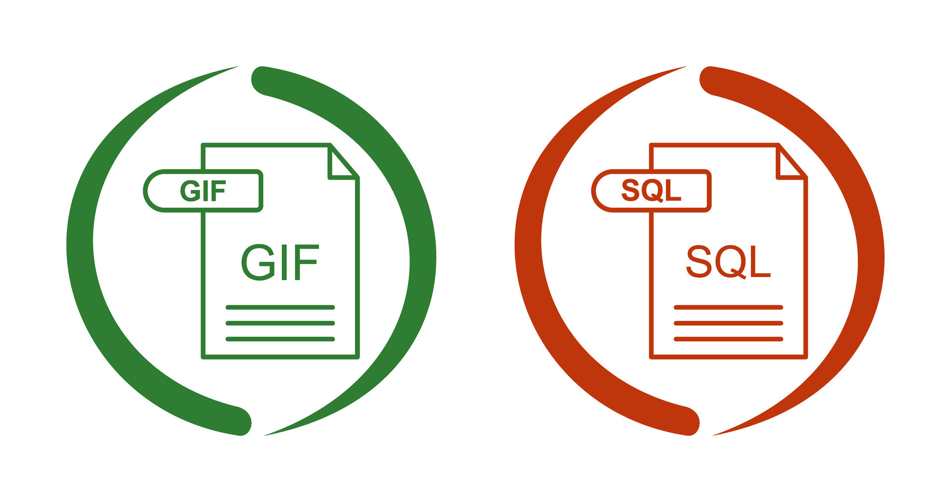 GIF and SQL Icon 32900652 Vector Art at Vecteezy