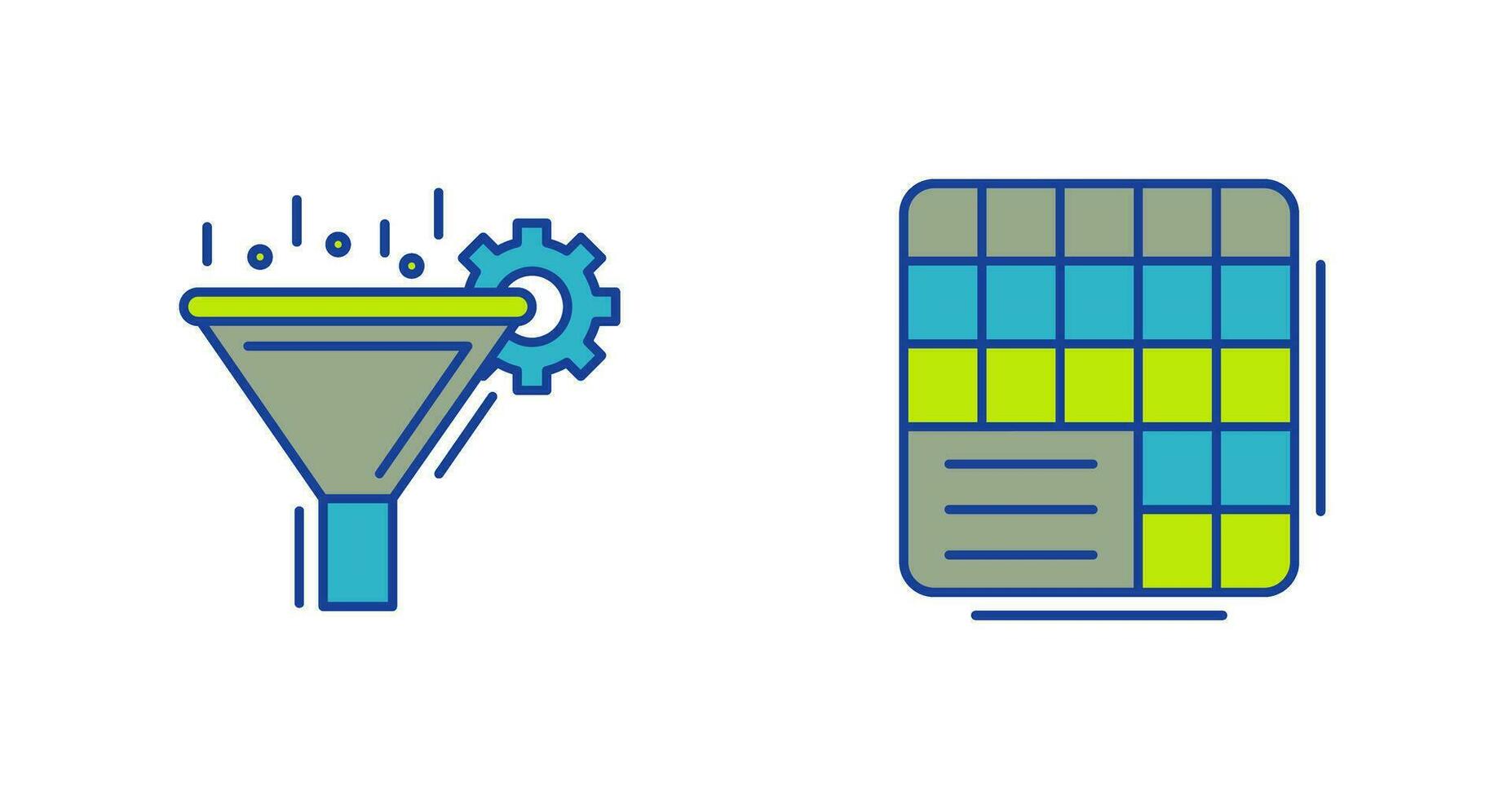 Filtering and Table Data Icon 32902835 Vector Art at Vecteezy