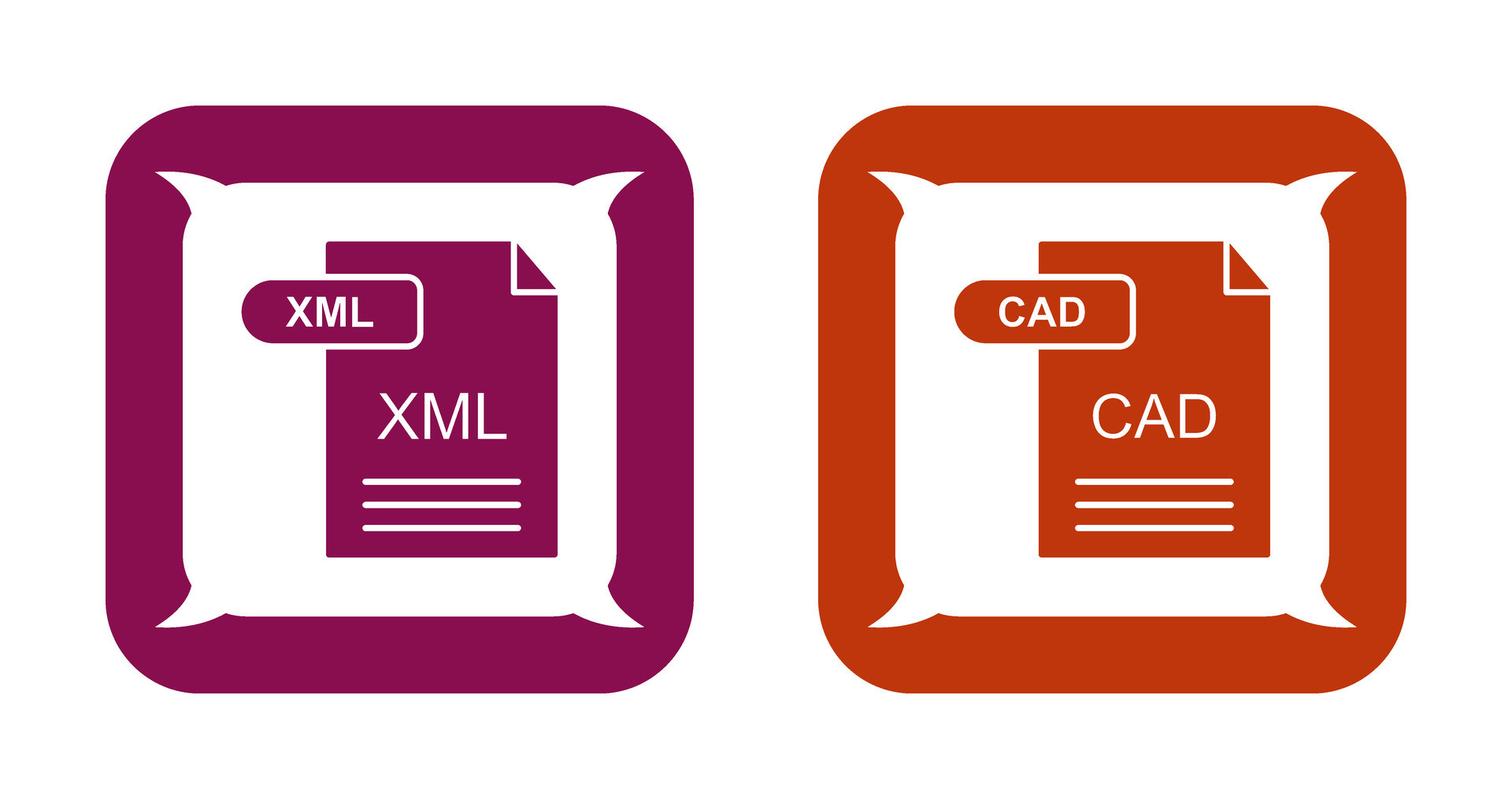 XML and CAD Icon 32907461 Vector Art at Vecteezy