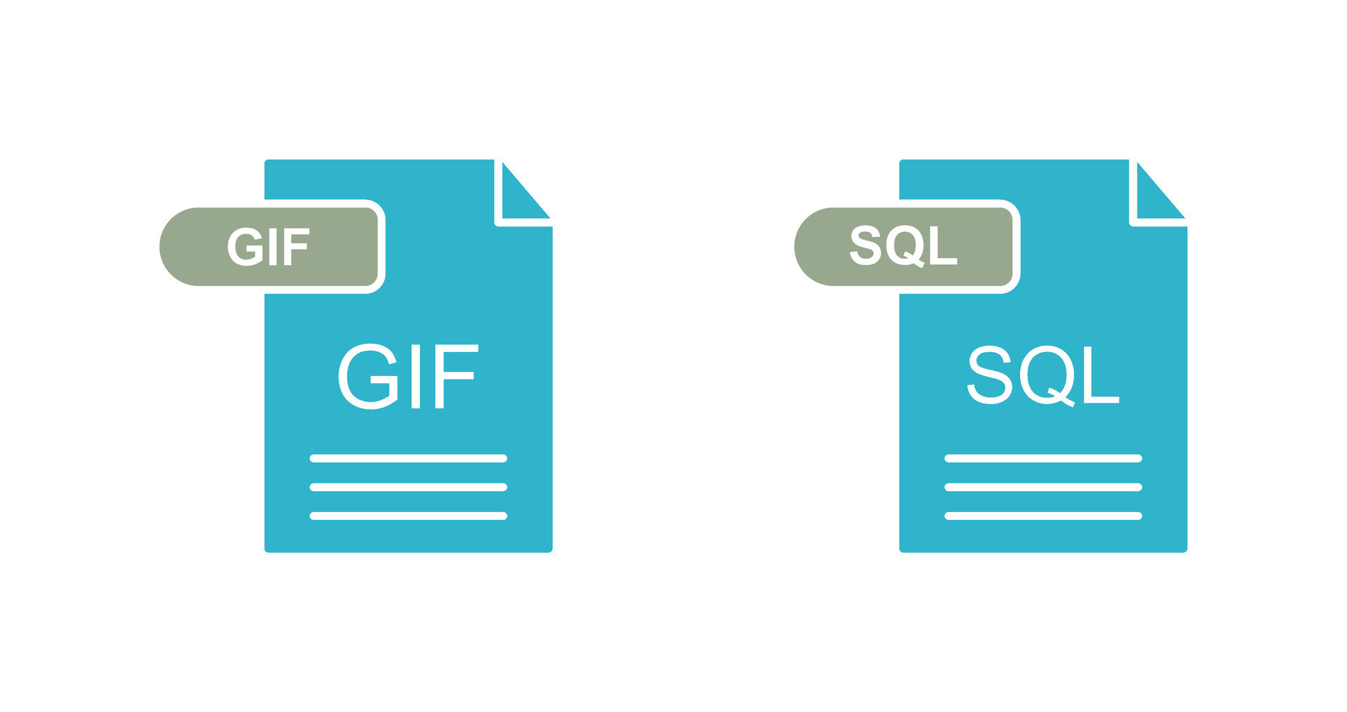 GIF and SQL Icon 32911808 Vector Art at Vecteezy