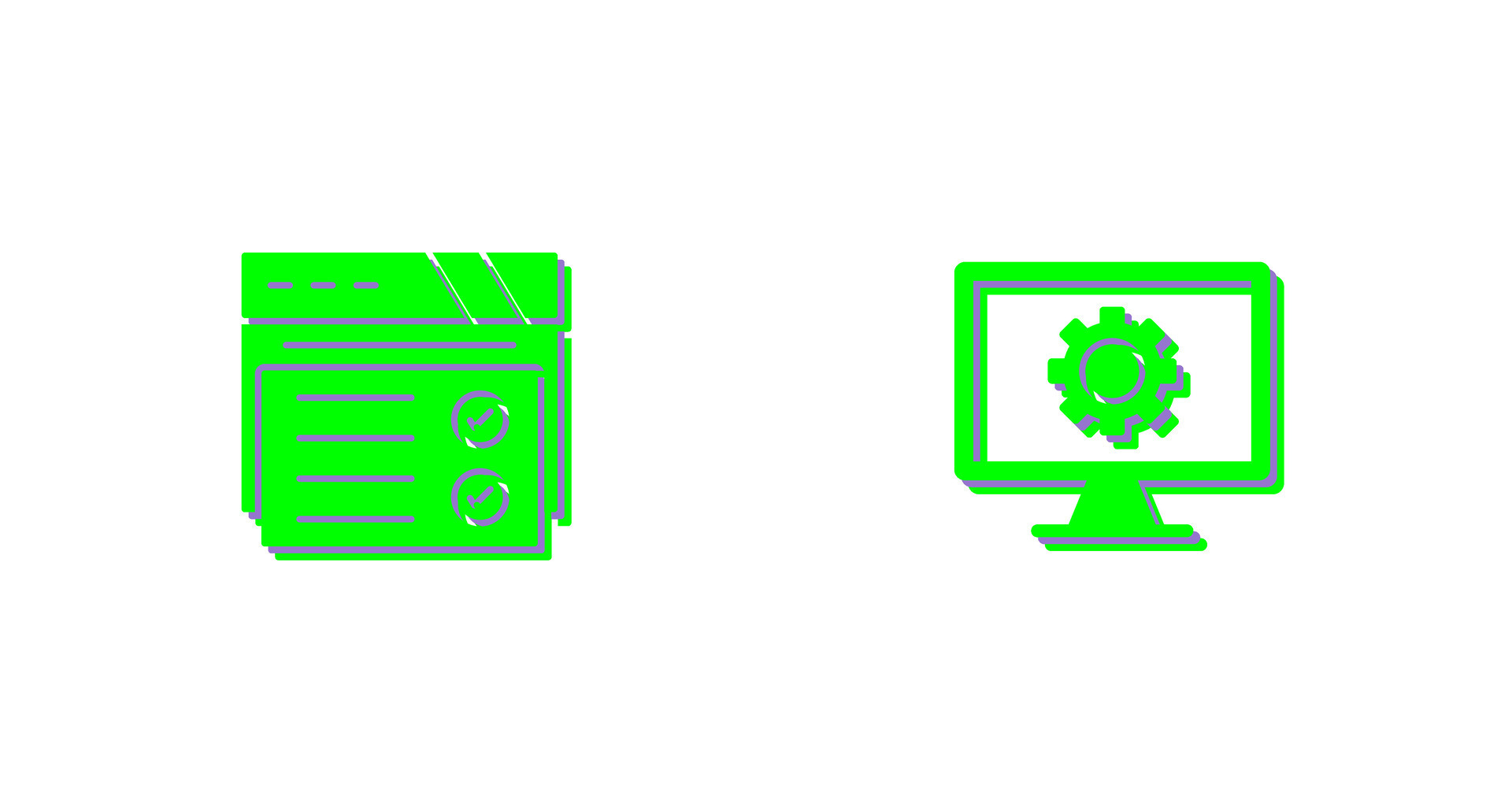 Web Browser and Monitor Screen Icon 32912889 Vector Art at Vecteezy