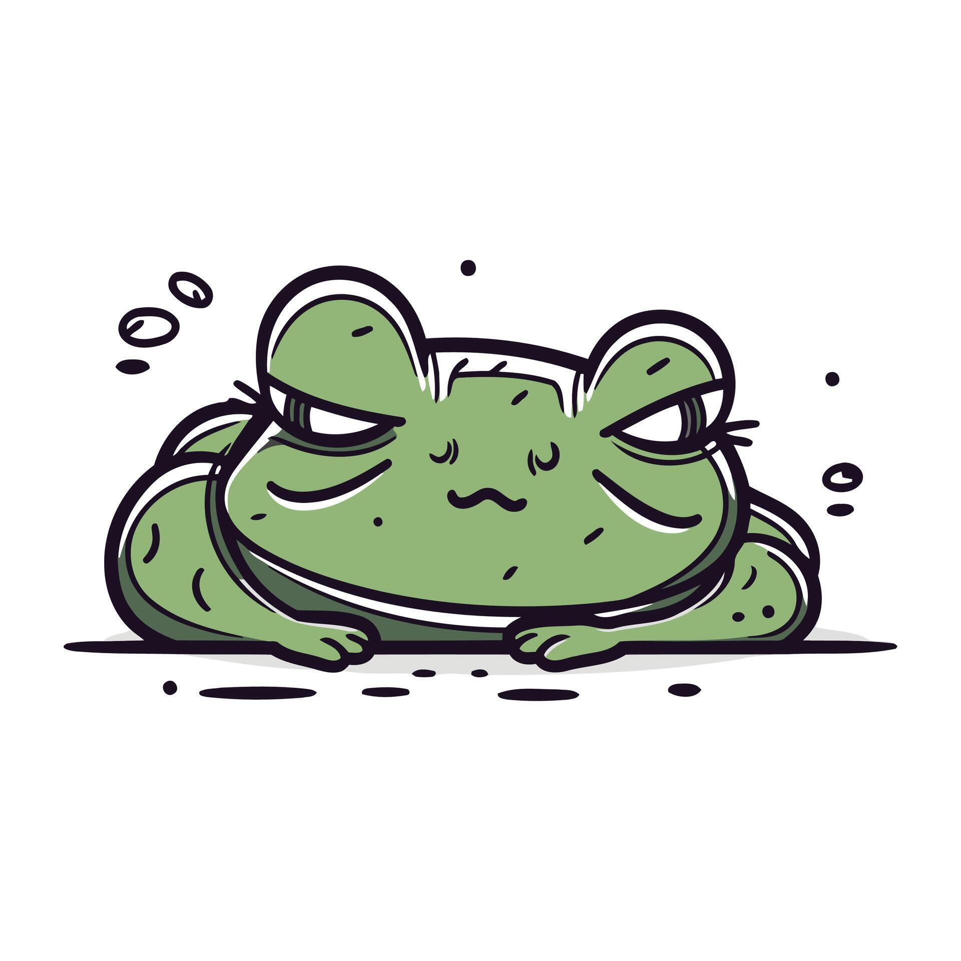 Frog Cartoon Vector Illustration Vector Illustration Of A Frog Funny