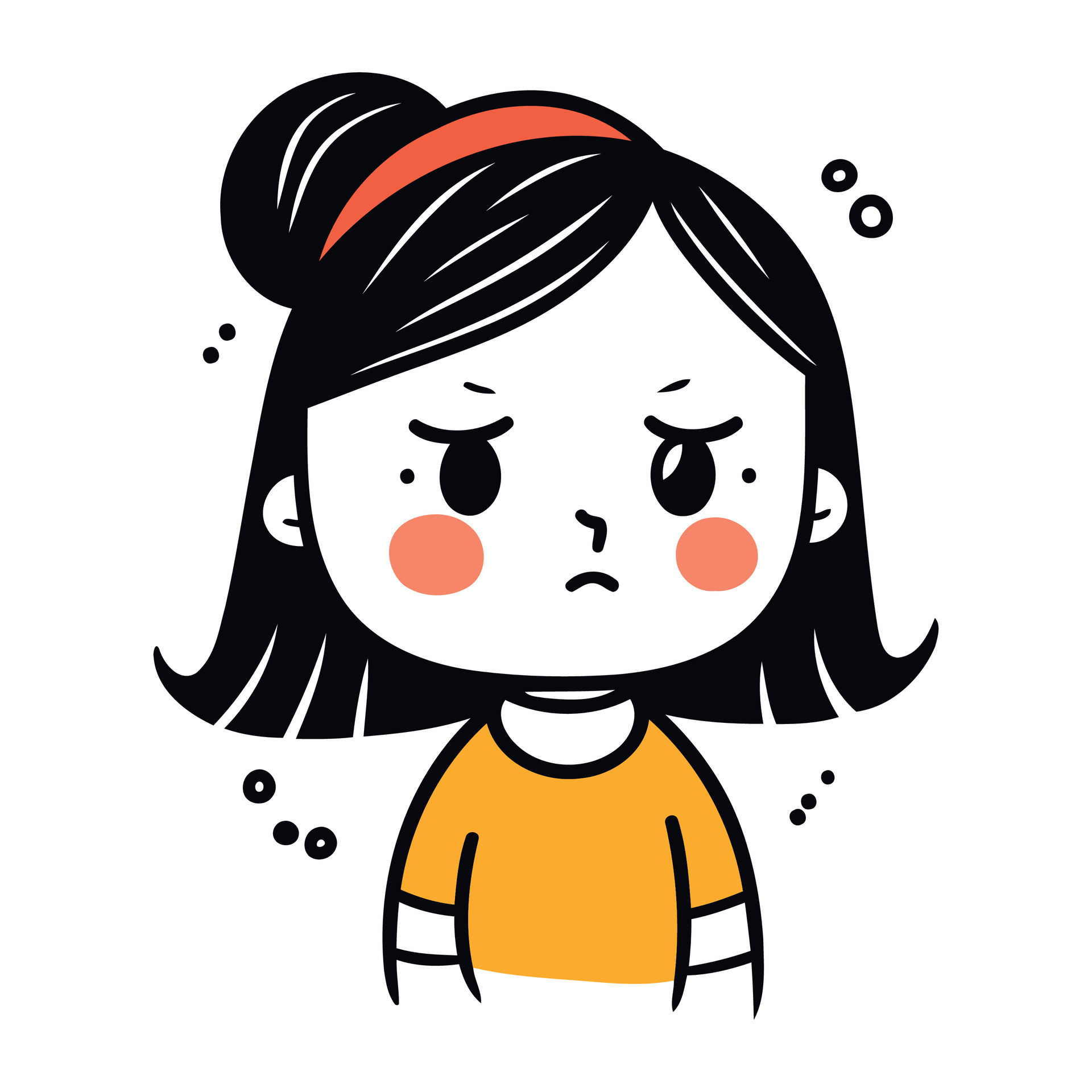 Cute Cartoon Sad Face