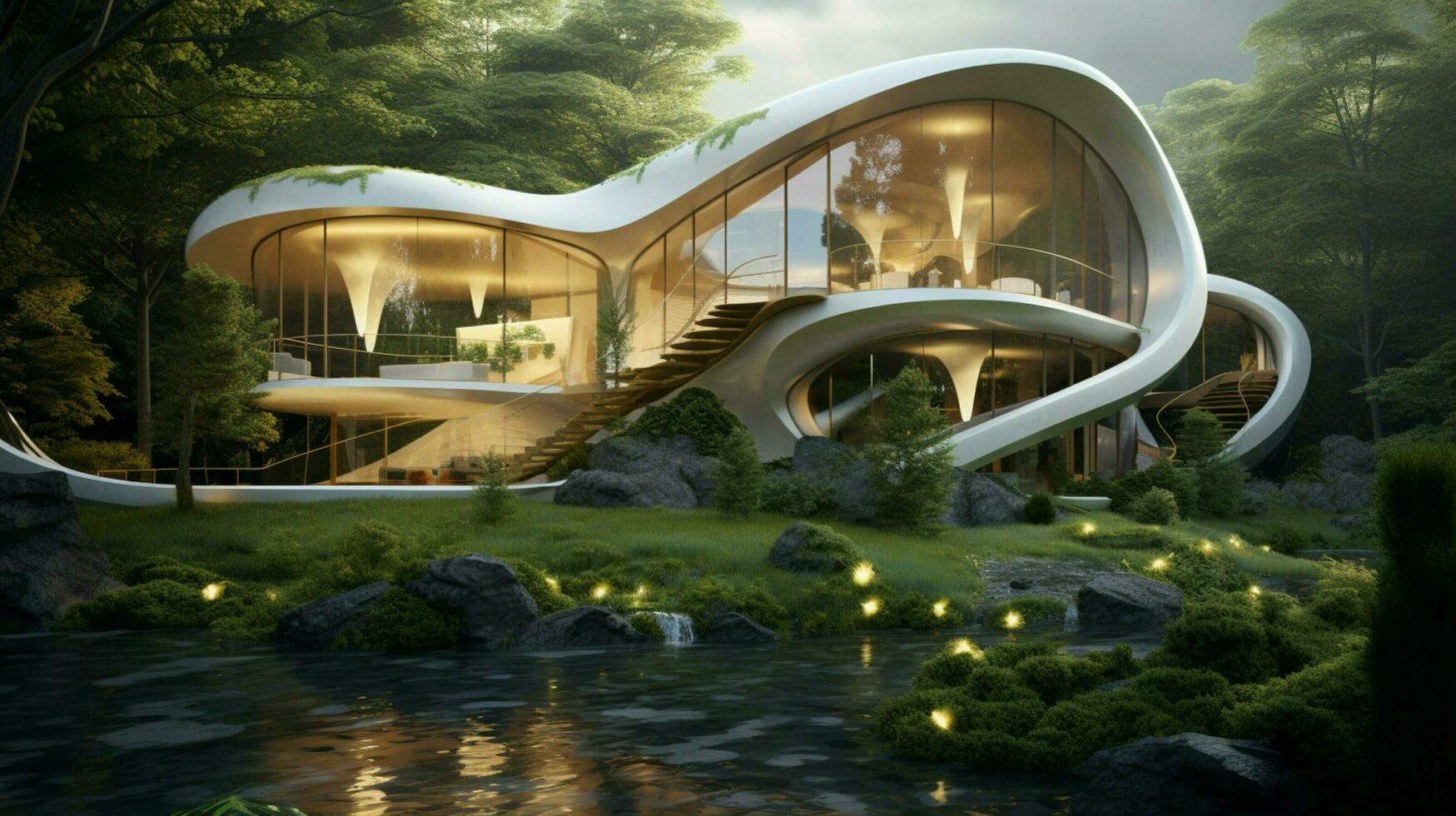 architecture and nature merge in modern design 32934553 Stock Photo at ...