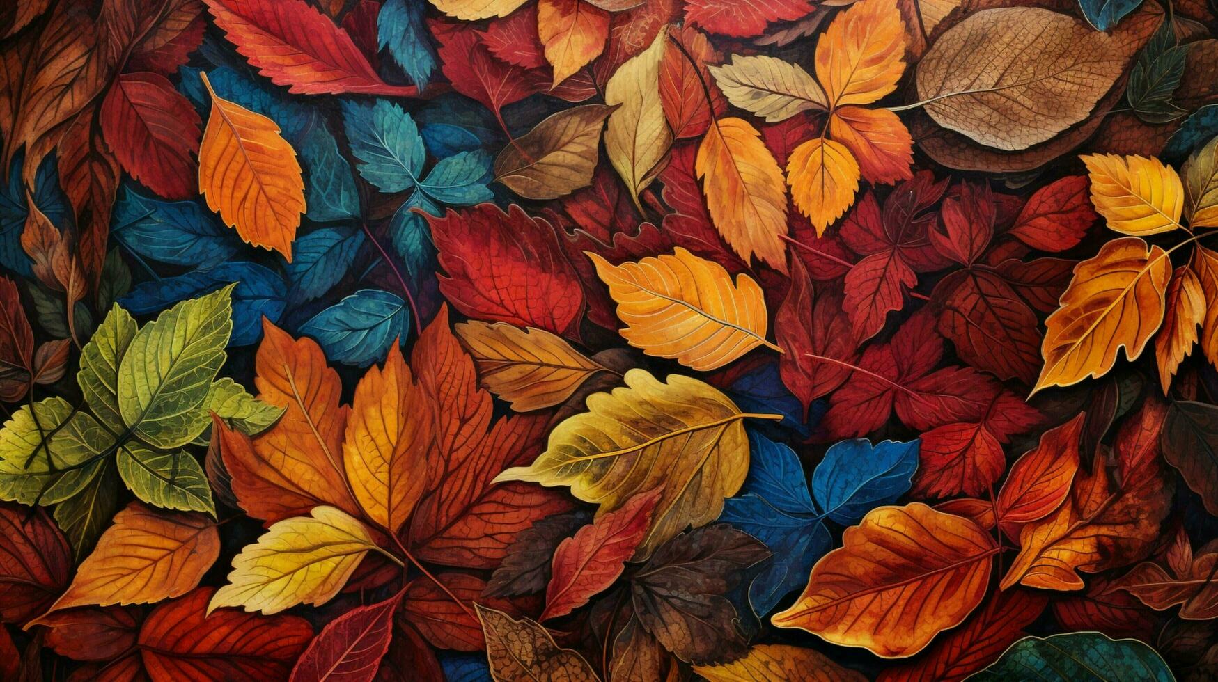 fresh autumn leaves reveal vibrant organic pattern 32937452 Stock Photo ...