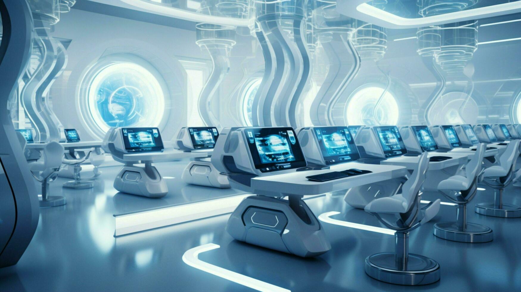 futuristic computer lab equipment in a row 32939309 Stock Photo at Vecteezy futuristic computer lab equipment in a row 32939309 Stock Photo at Vecteezy