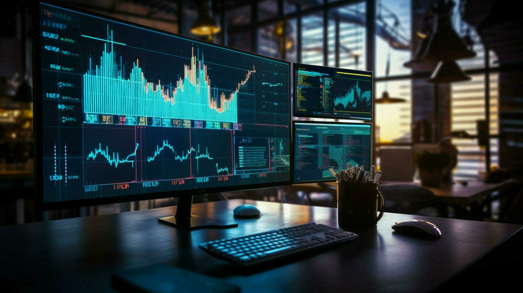 glowing computer monitor displays financial figures 32939821 Stock ... glowing computer monitor displays financial figures 32939821 Stock ...