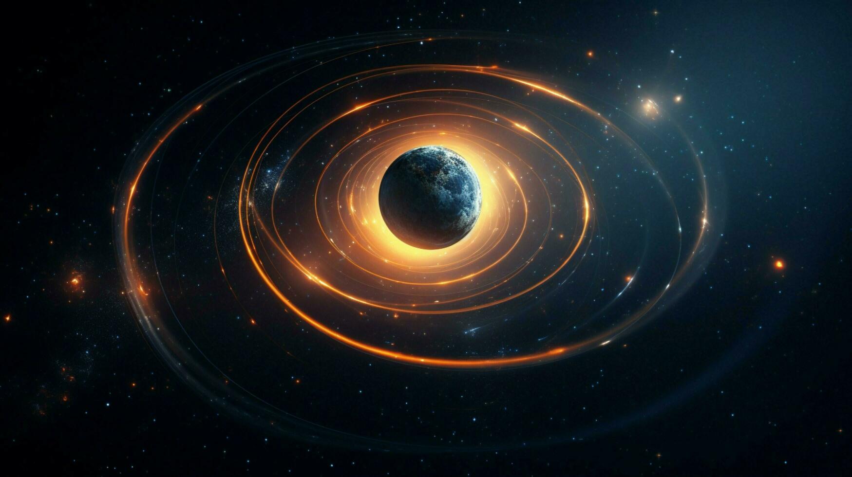 glowing satellite orbits planet in star filled galaxy 32939982 Stock ... glowing satellite orbits planet in star filled galaxy 32939982 Stock ...