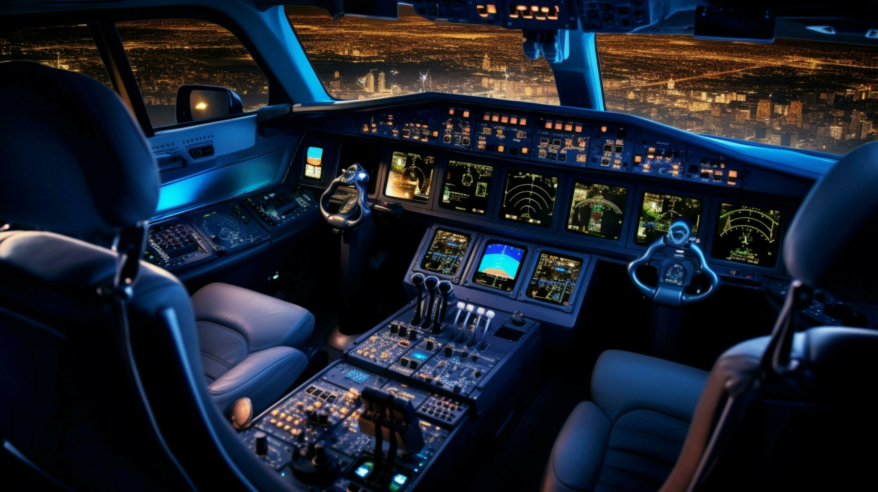 high tech cockpit equipment illuminates night aerial 32941367 Stock ... high tech cockpit equipment illuminates night aerial 32941367 Stock ...