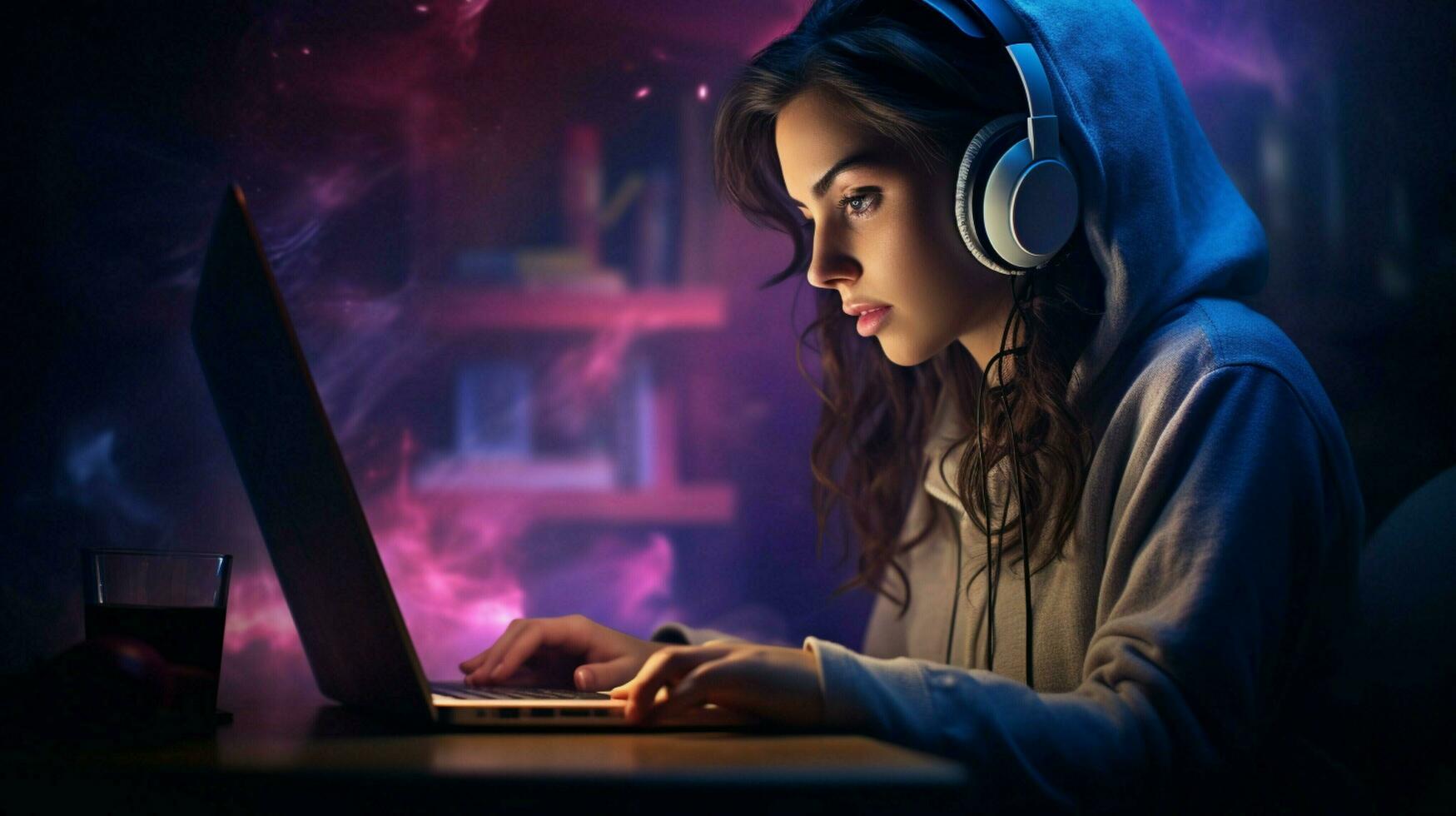 one person sitting typing using computer headphones 32944939 Stock ... one person sitting typing using computer headphones 32944939 Stock ...