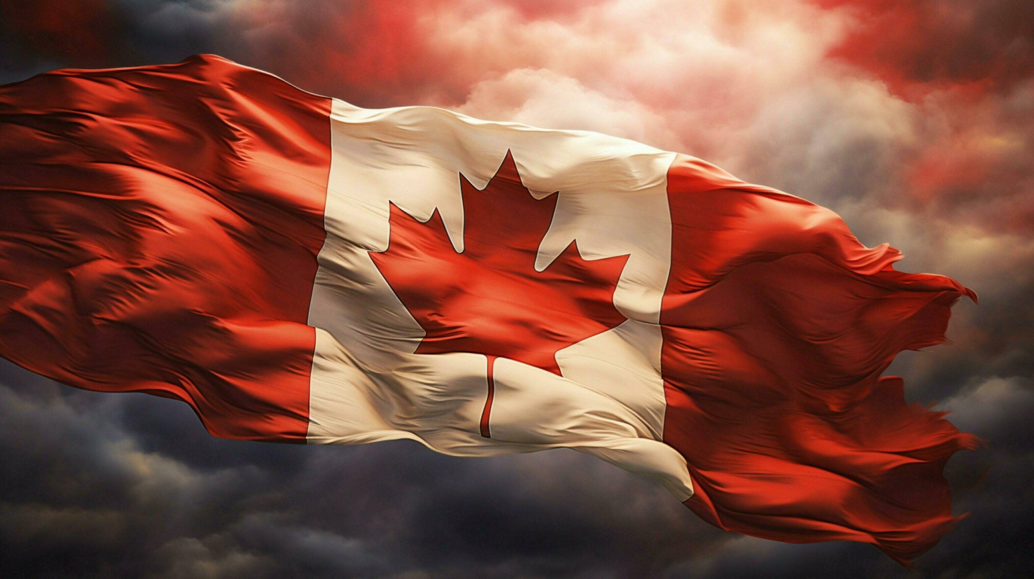 waving canadian flag symbolizes patriotism and pride 32948568 Stock Photo at Vecteezy
