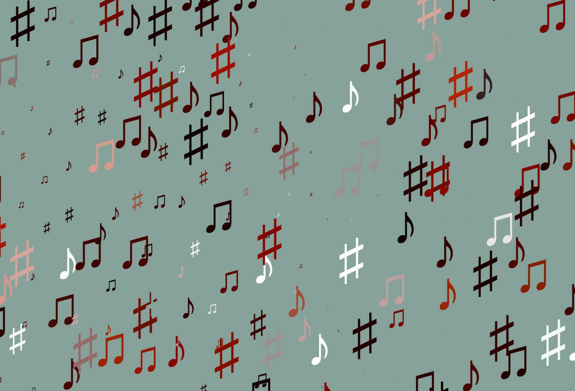 Light Red vector pattern with music elements. 32975266 Vector Art at ...