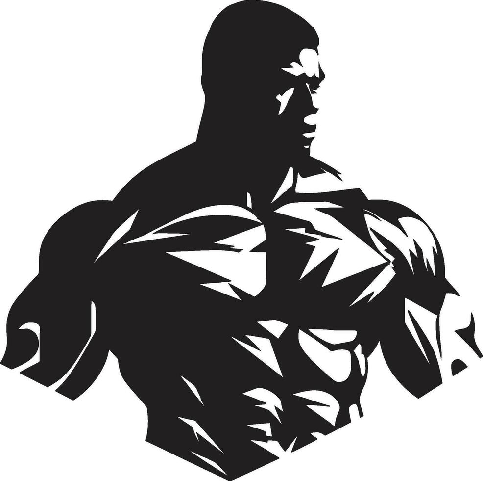 Inkwell Fitness Magic Monochrome Muscle Vector Sculpted Physique Black ...