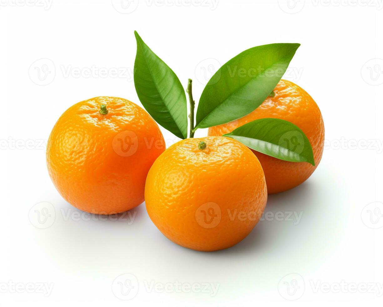 Photo of Mandarin isolated on white background. Generative AI 32982198 ...