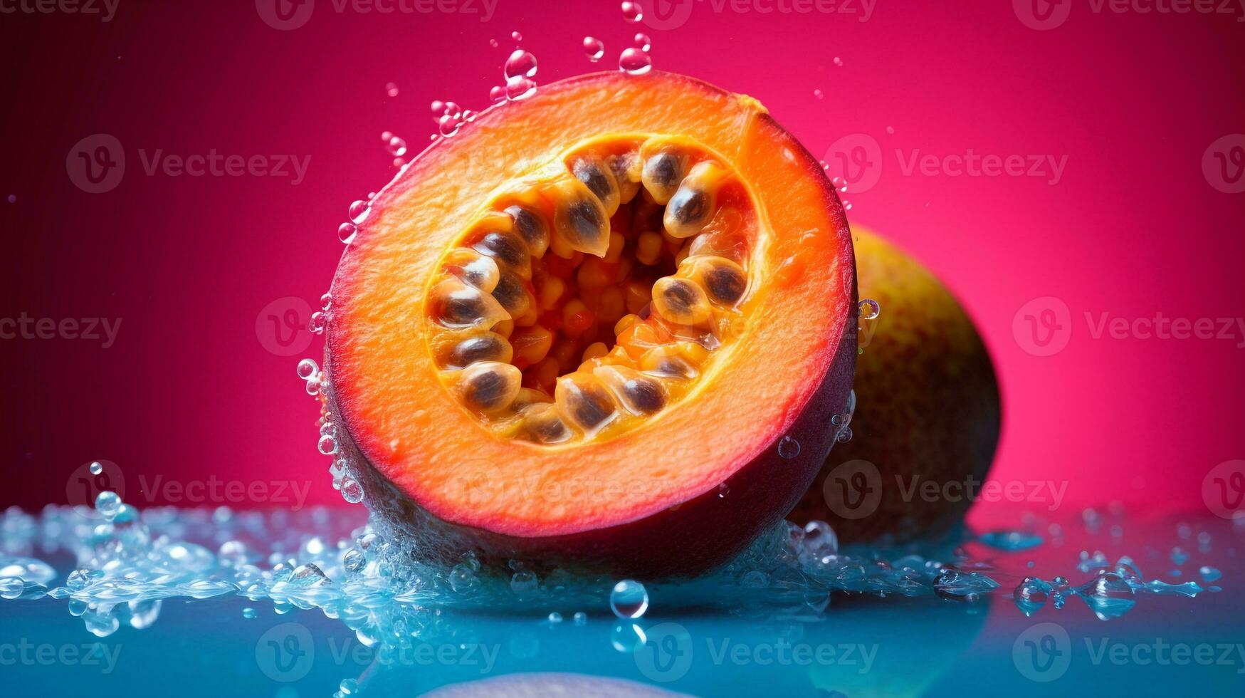 Photo Of Matoa Fruit Half Against A Colorful Abstract Background Generative Ai 32985044 Stock