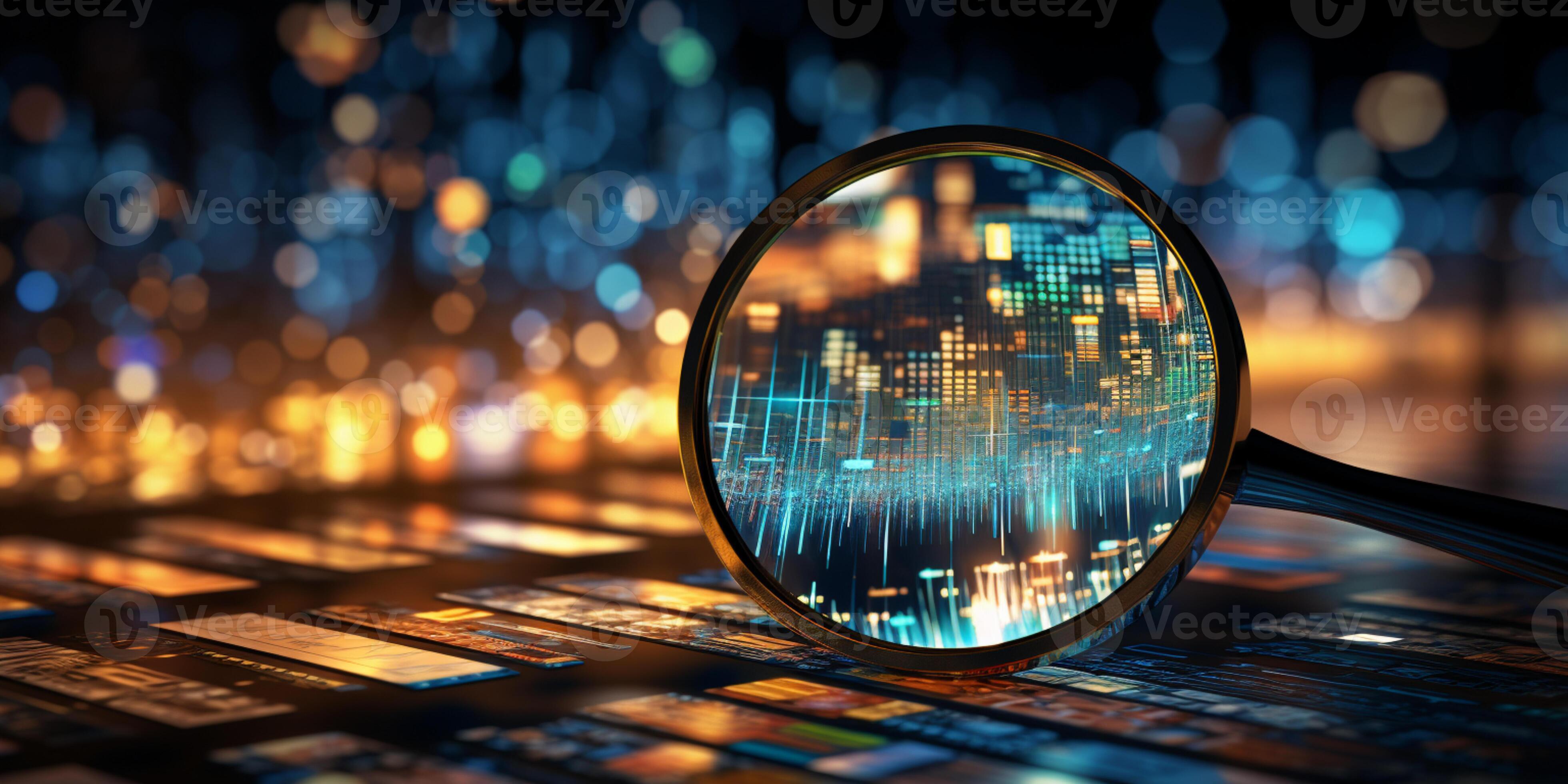 Data Visualization Close Up Technology Digitalization Optimization Of High Tech Electronics