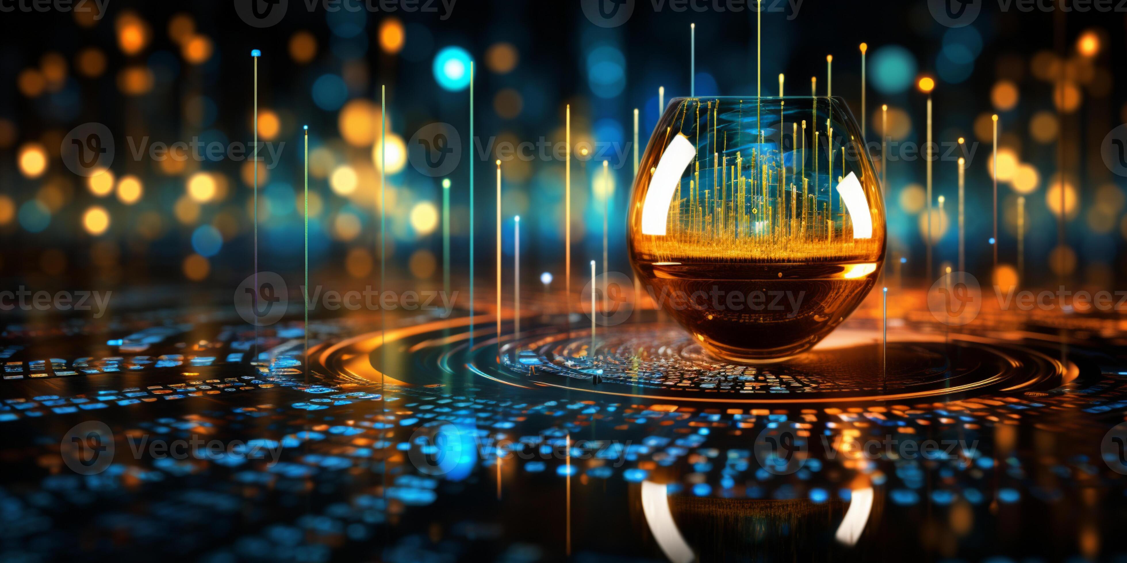 Data Visualization, Close up Technology Digitalization, Optimization of ...