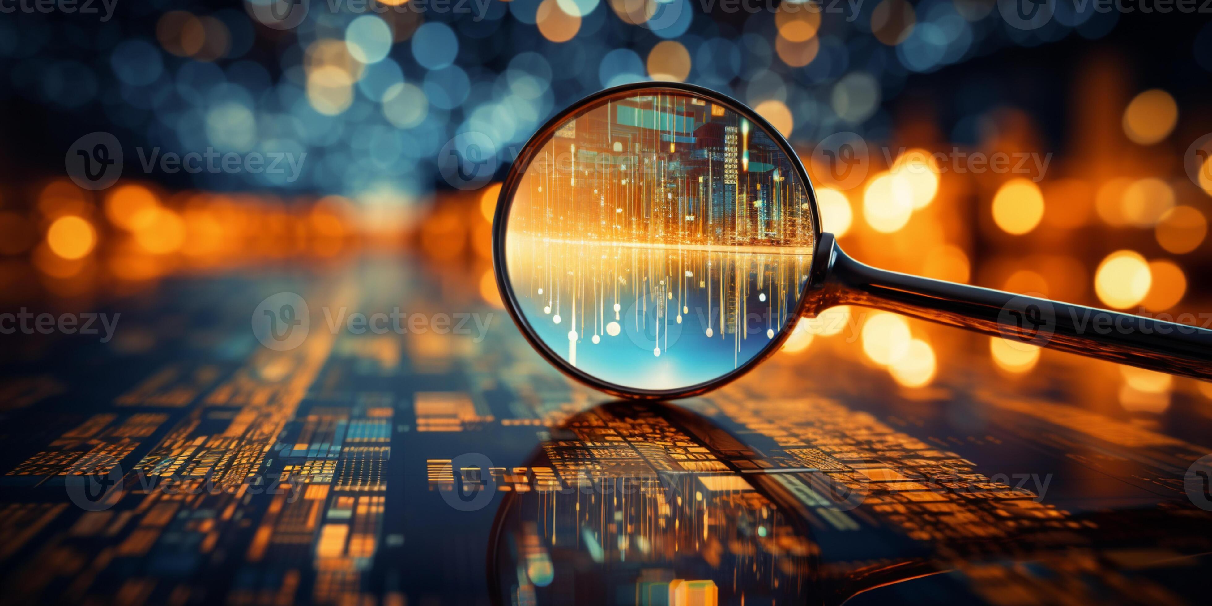 Data Visualization, Close up Technology Digitalization, Optimization of ...