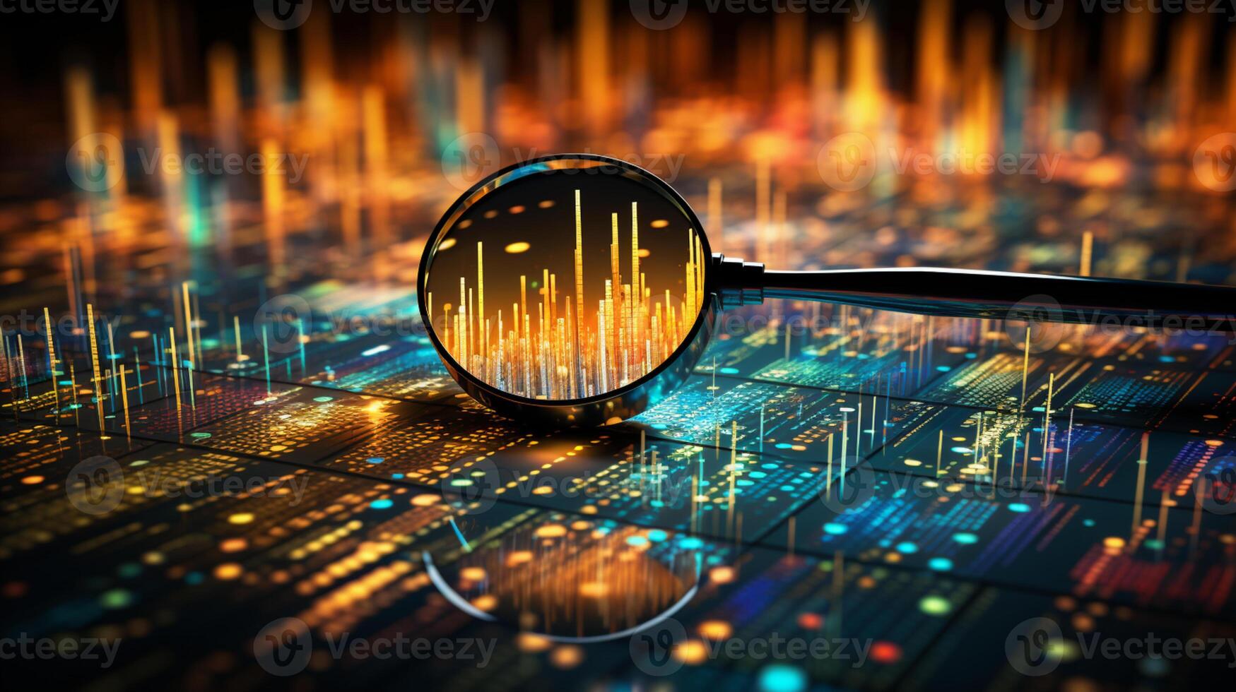 Data Visualization, Close up Technology Digitalization, Optimization of ...