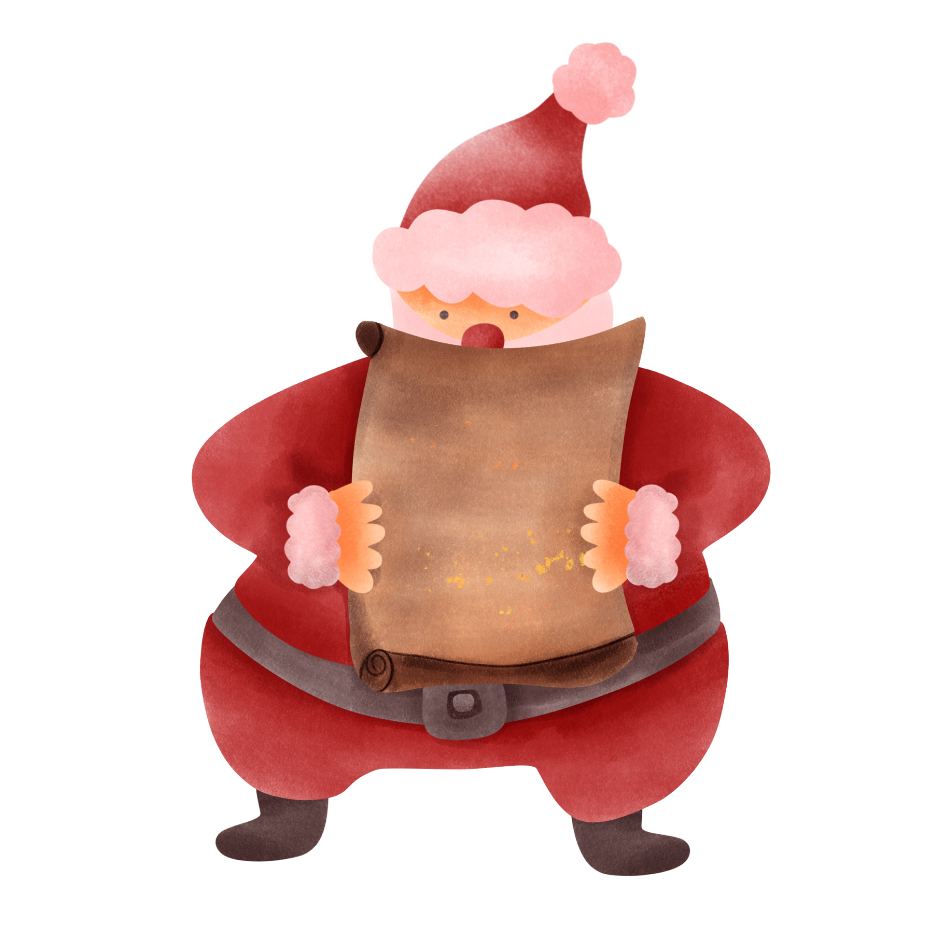 Hand Drawn Santa Claus And Festive Christmas Illustration 32995345 Png